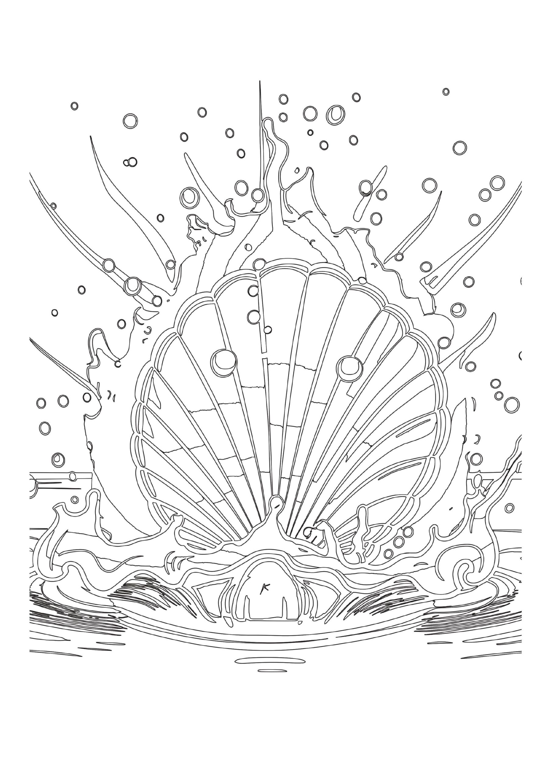 Seashell Treasures Coloring Pages I Beachside Bliss