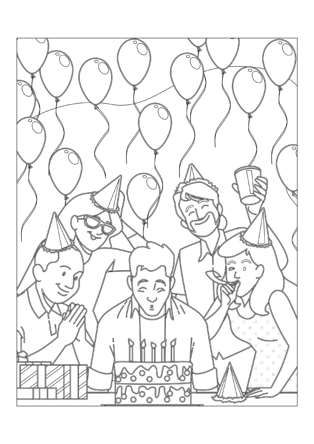 47 Birthday Bash Coloring Pages for Kids I Party Palette