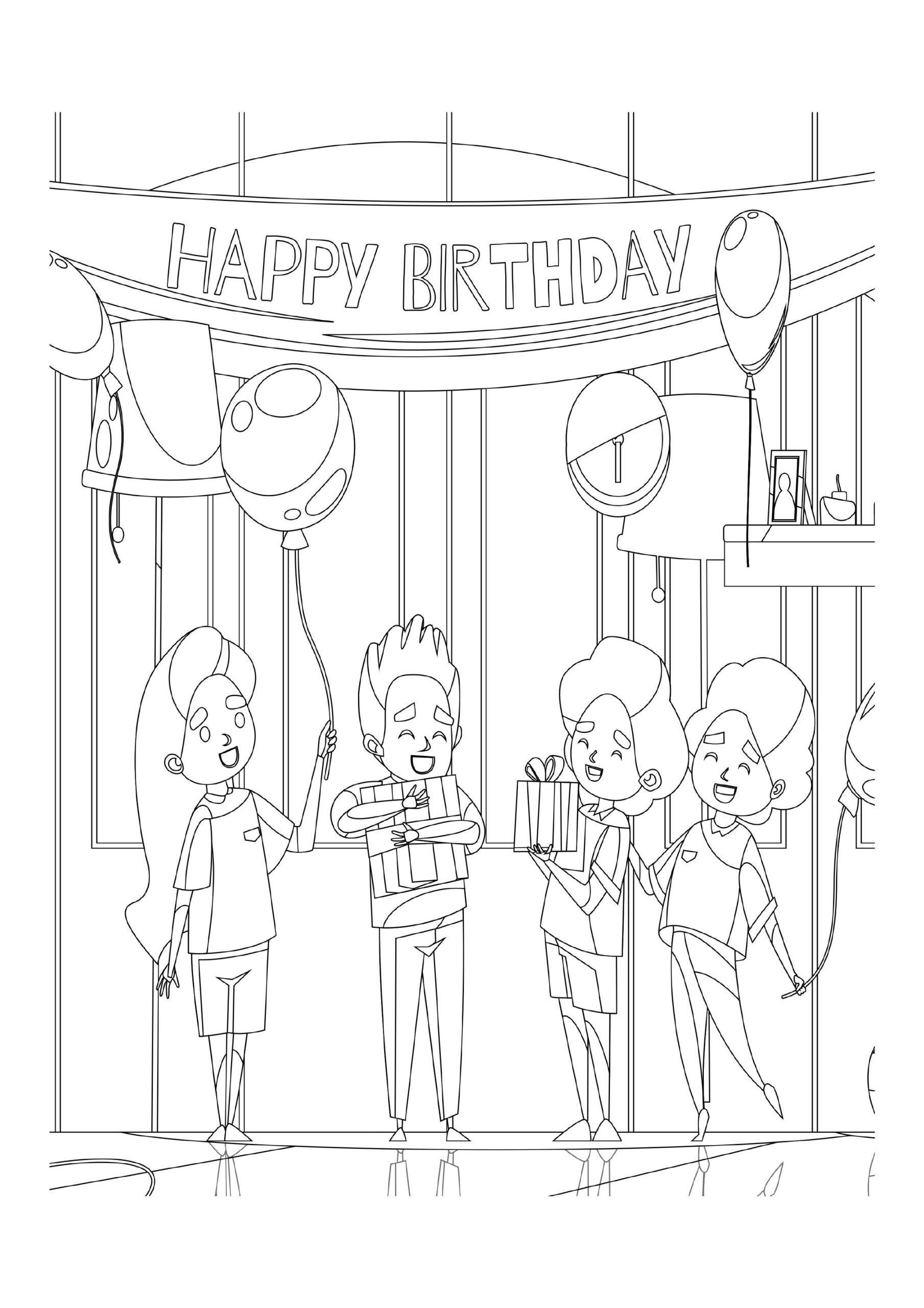47 Birthday Bash Coloring Pages for Kids I Party Palette