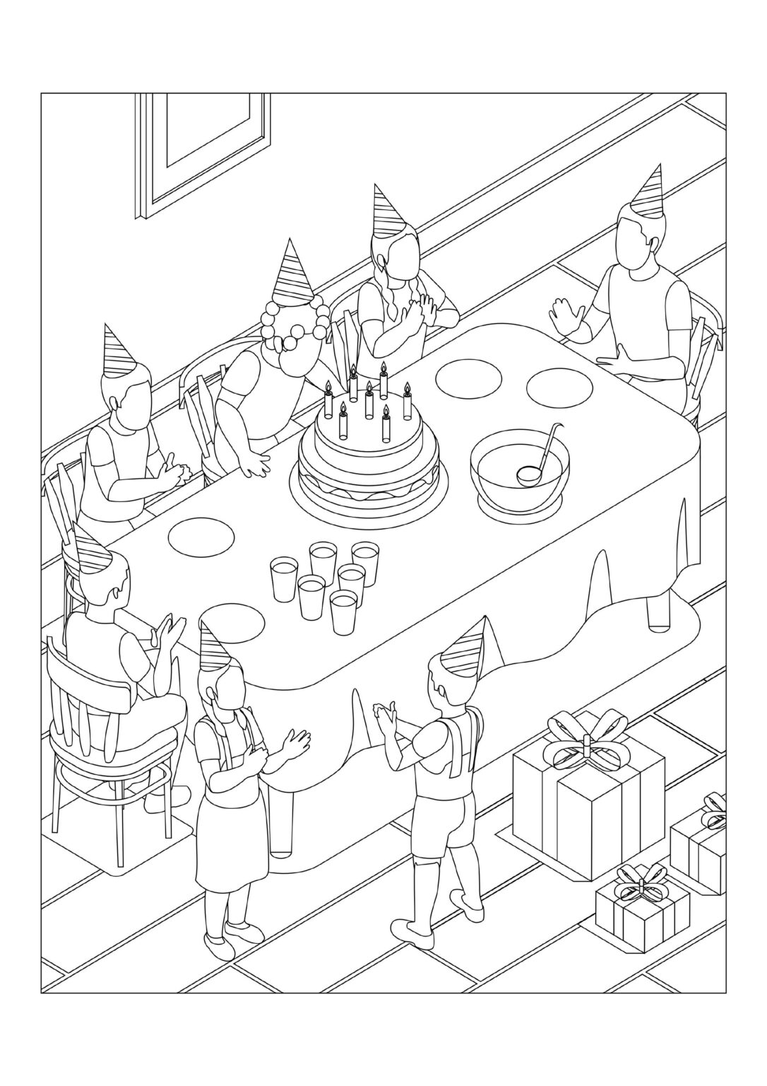 47 Birthday Bash Coloring Pages for Kids I Party Palette