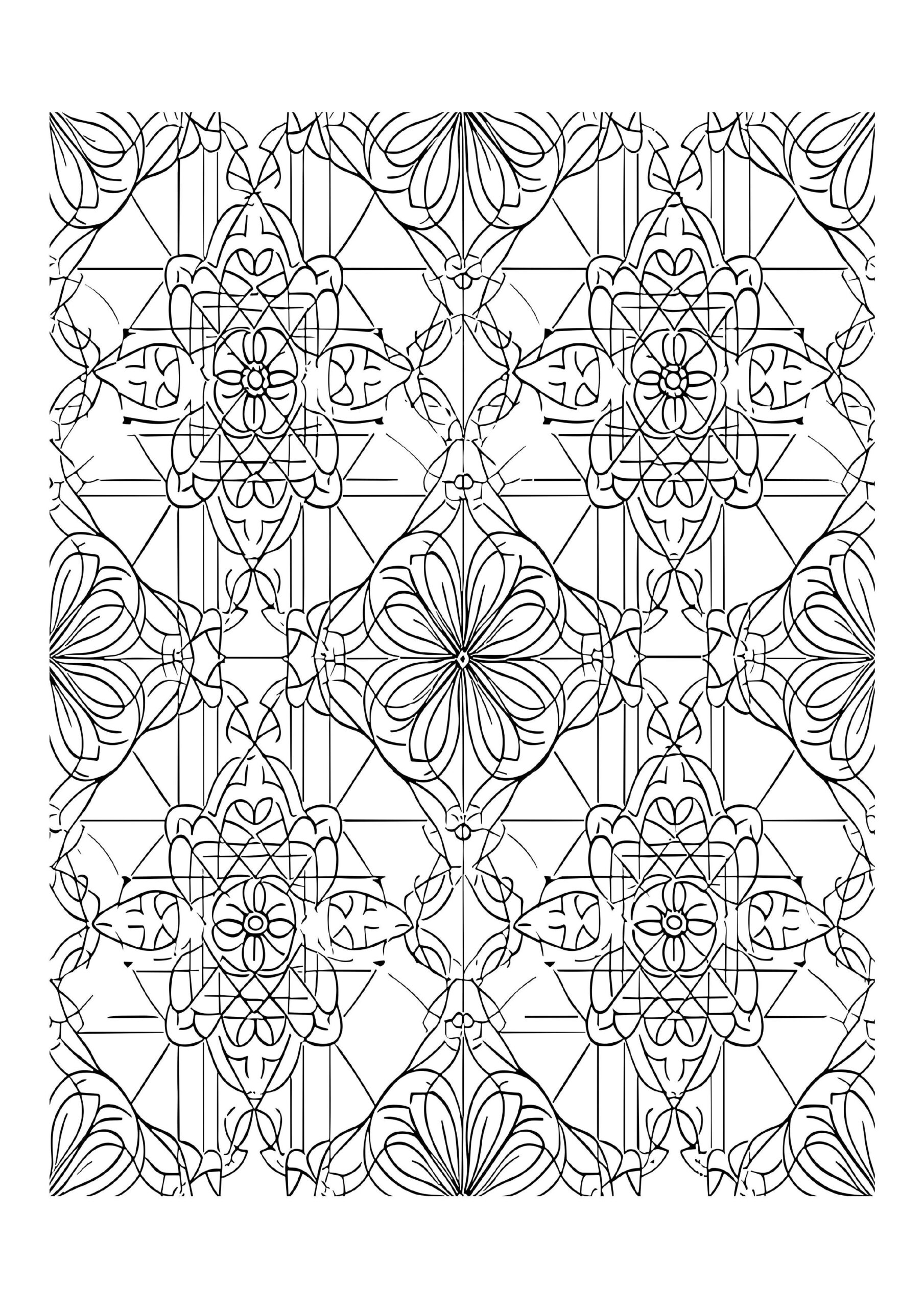 Arabesque Coloring Pages for Relaxation I Intricate Beauty