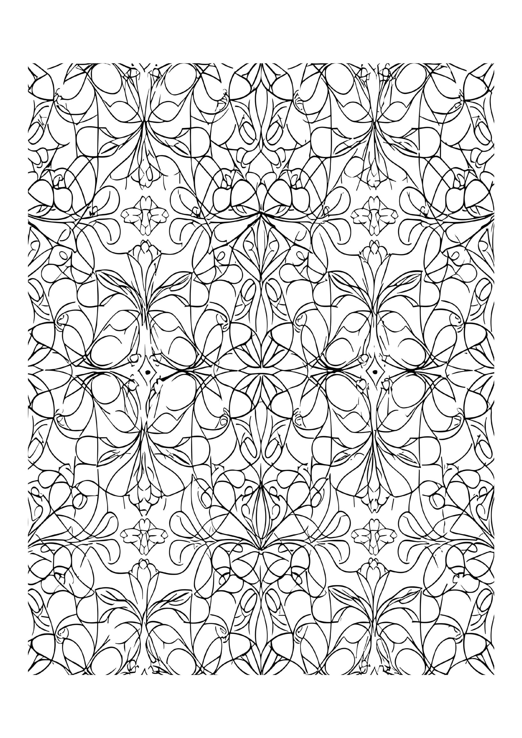 Arabesque Coloring Pages for Relaxation I Intricate Beauty