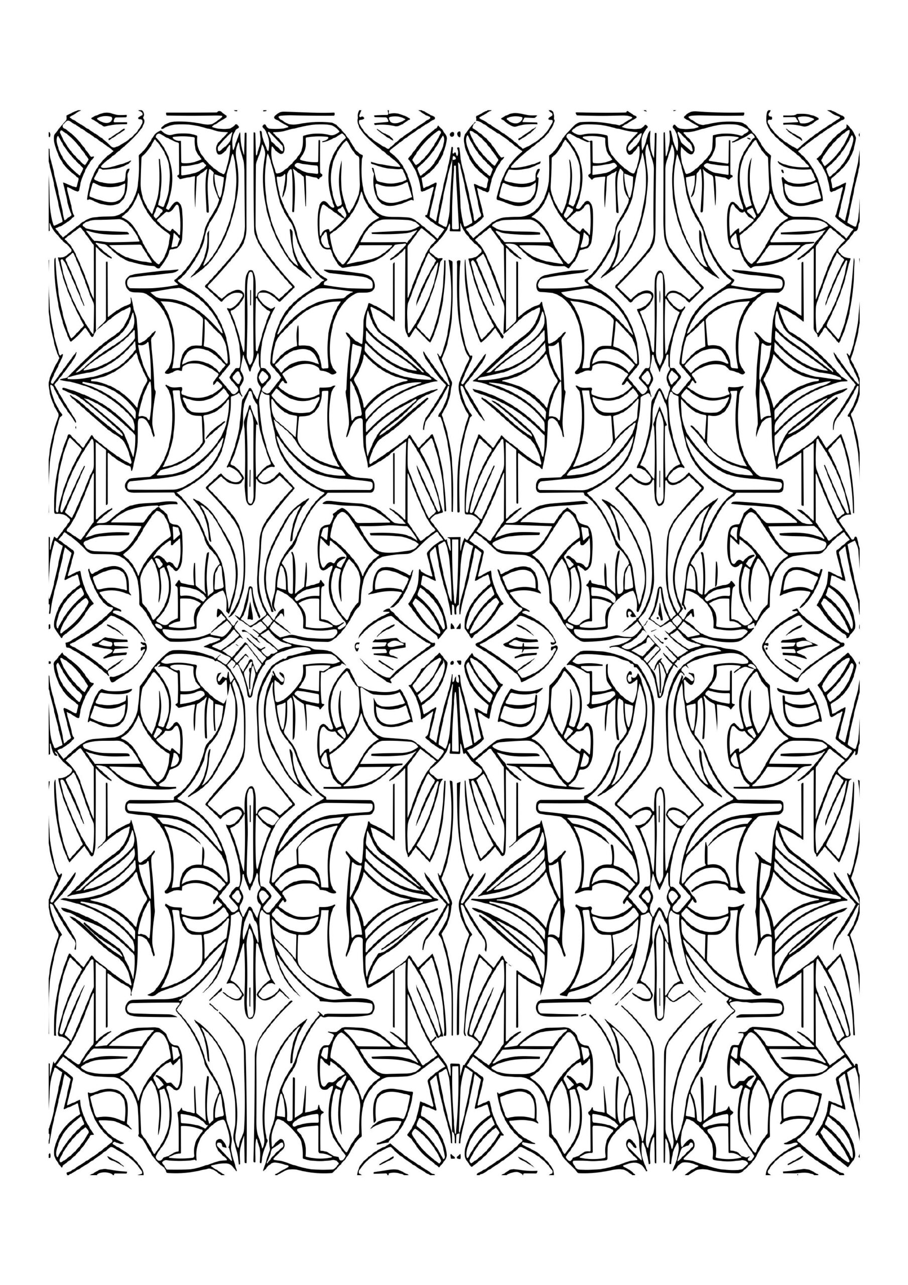 Arabesque Coloring Pages for Relaxation I Intricate Beauty