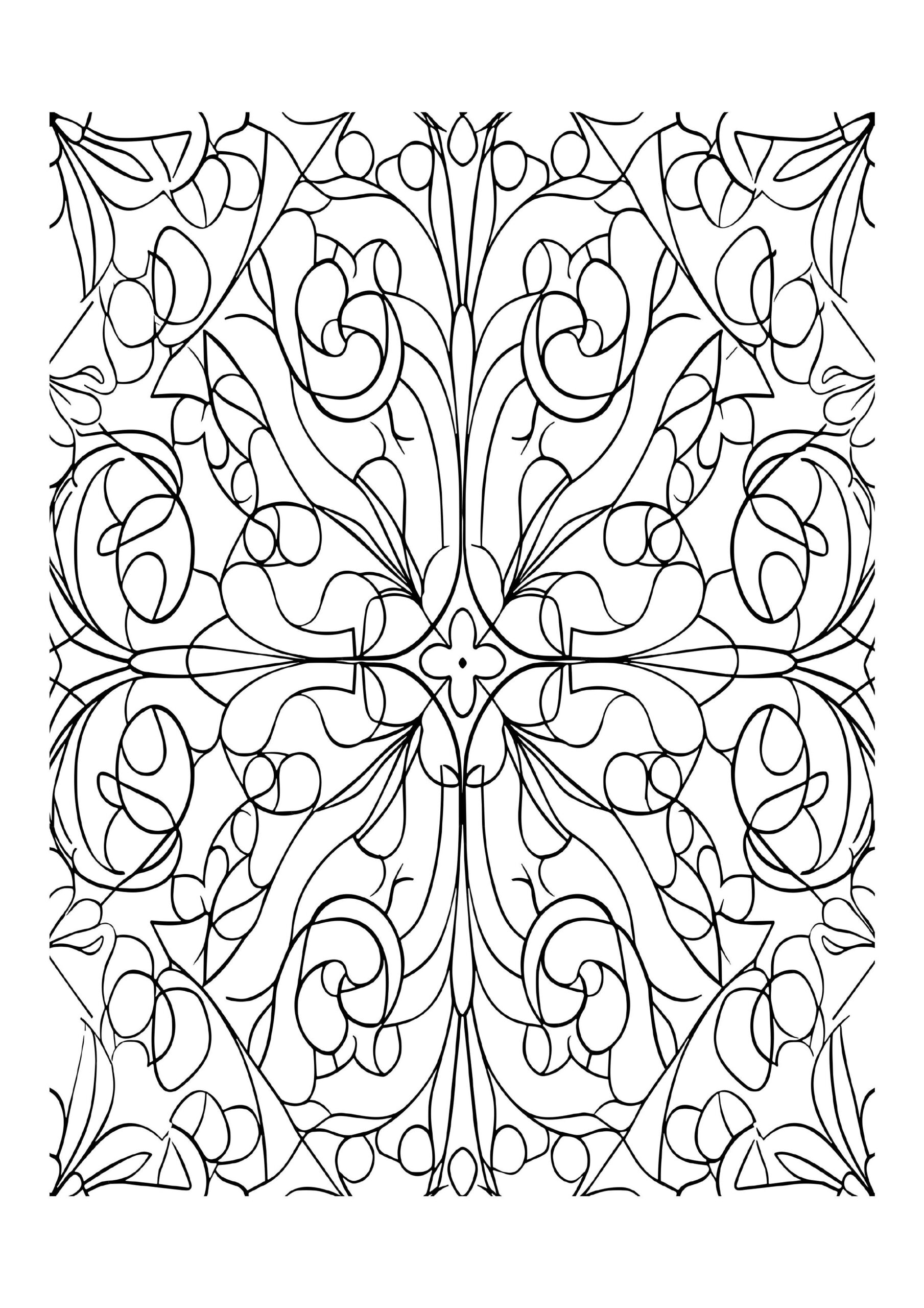Arabesque Coloring Pages for Relaxation I Intricate Beauty
