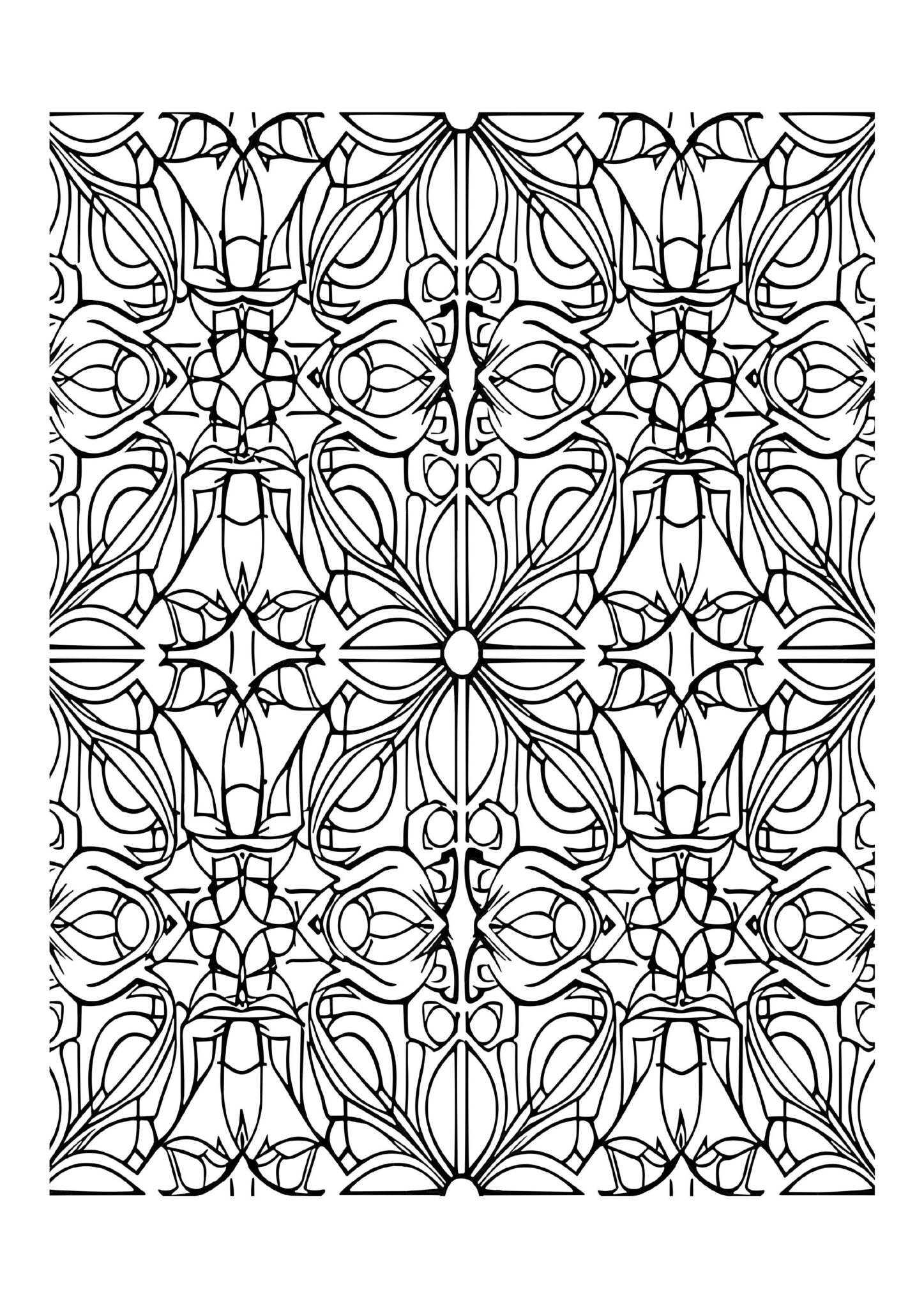 Arabesque Coloring Pages for Relaxation I Intricate Beauty