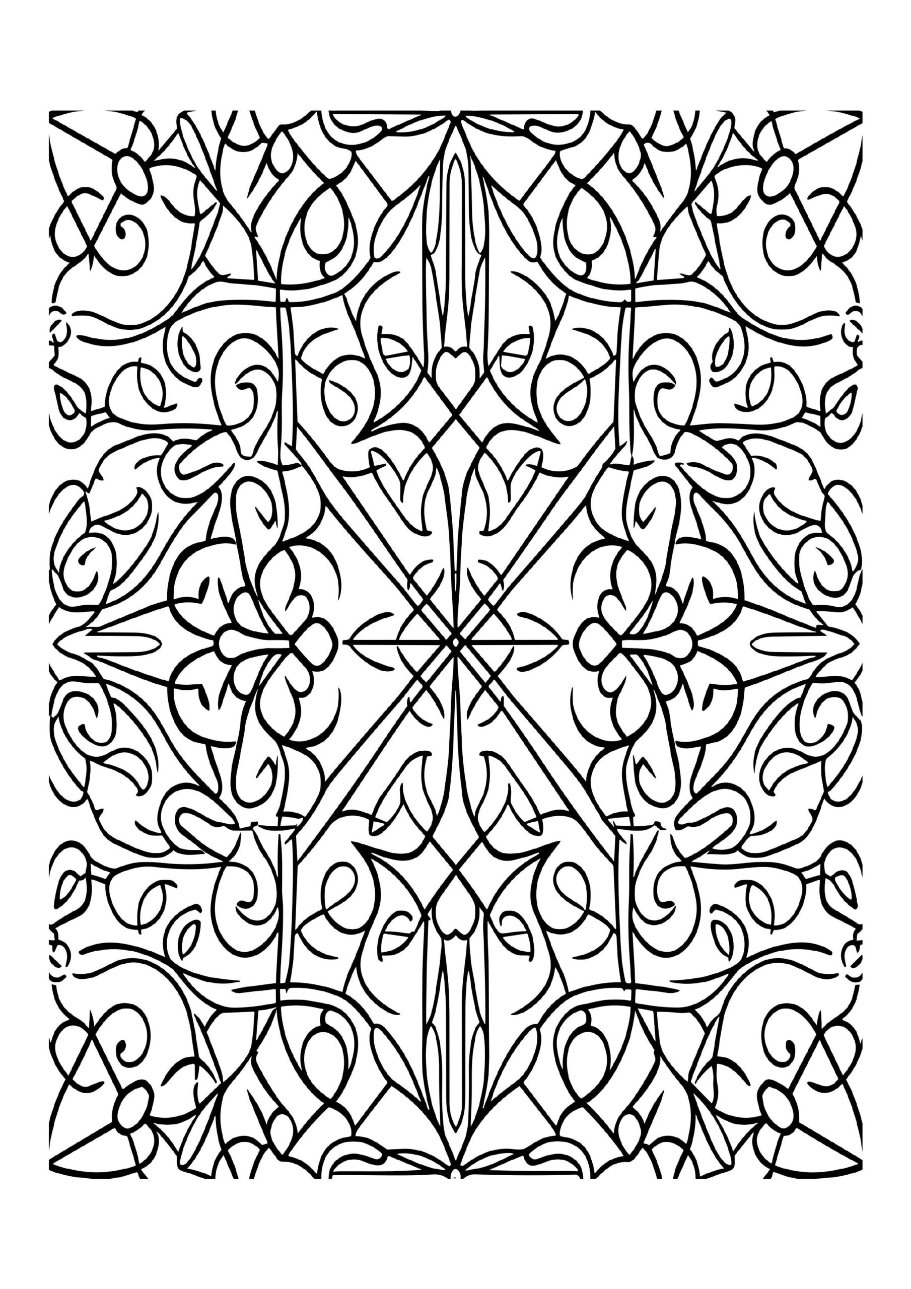 Arabesque Coloring Pages for Relaxation I Intricate Beauty