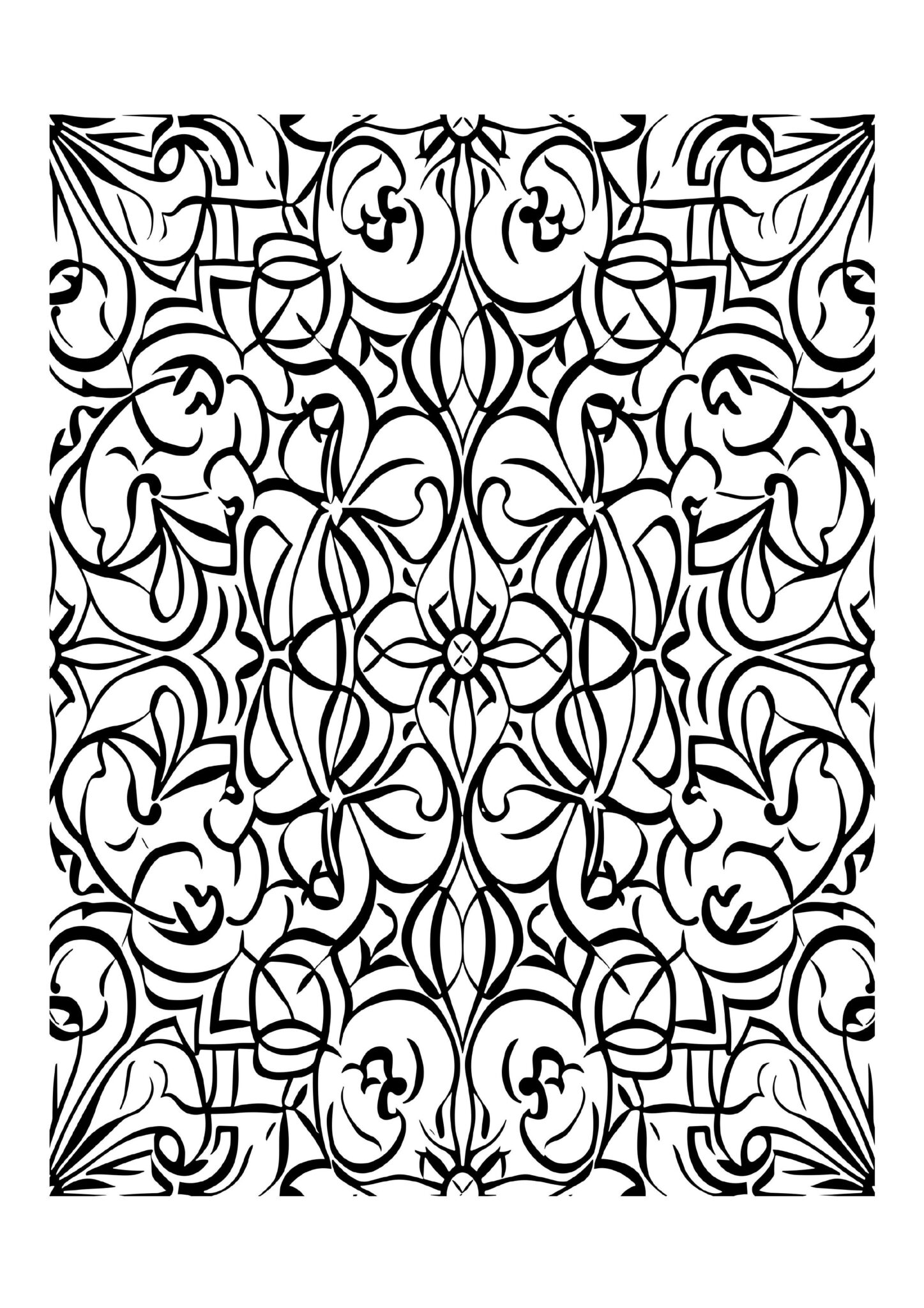Arabesque Coloring Pages for Relaxation I Intricate Beauty