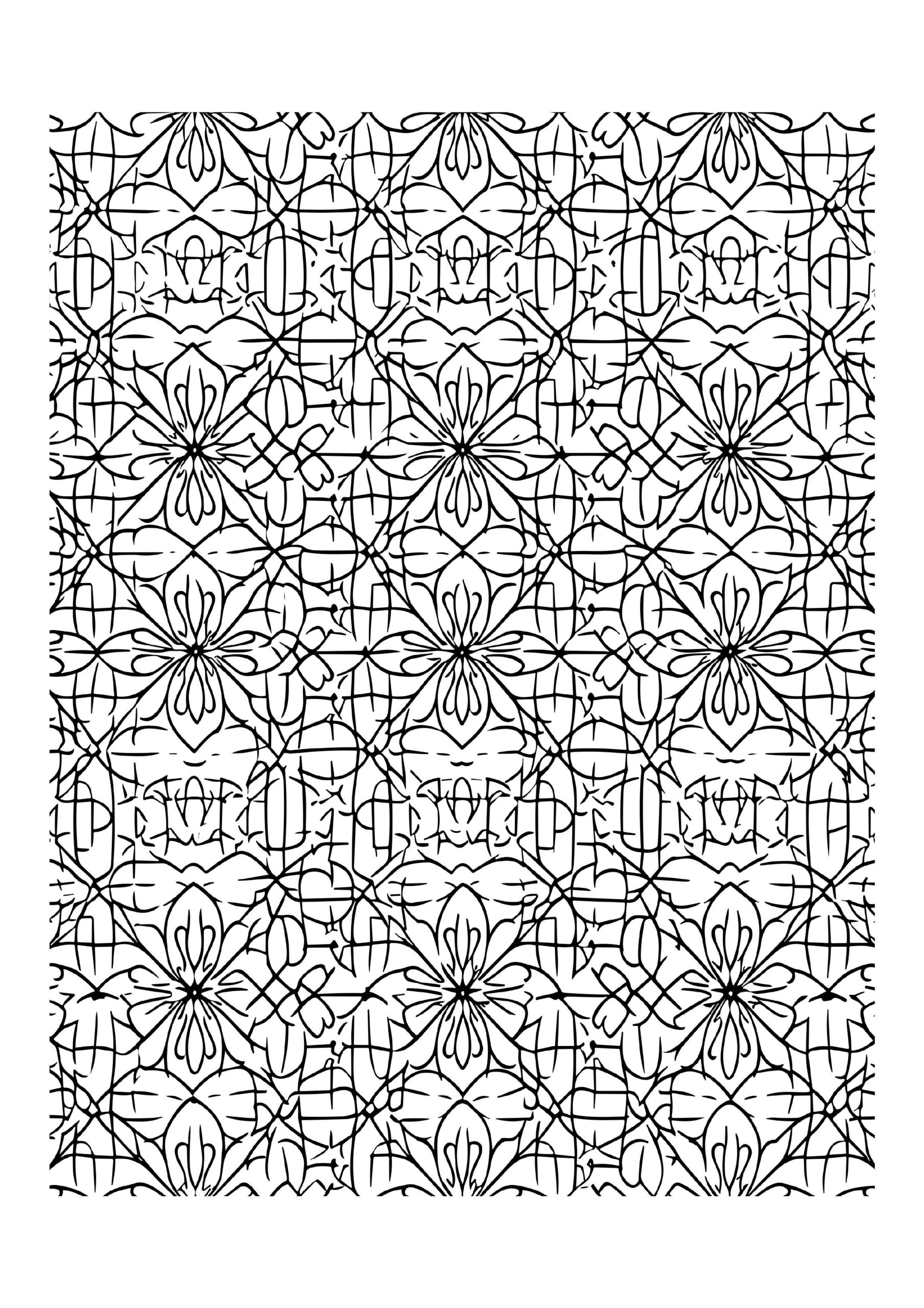 Arabesque Coloring Pages for Relaxation I Intricate Beauty