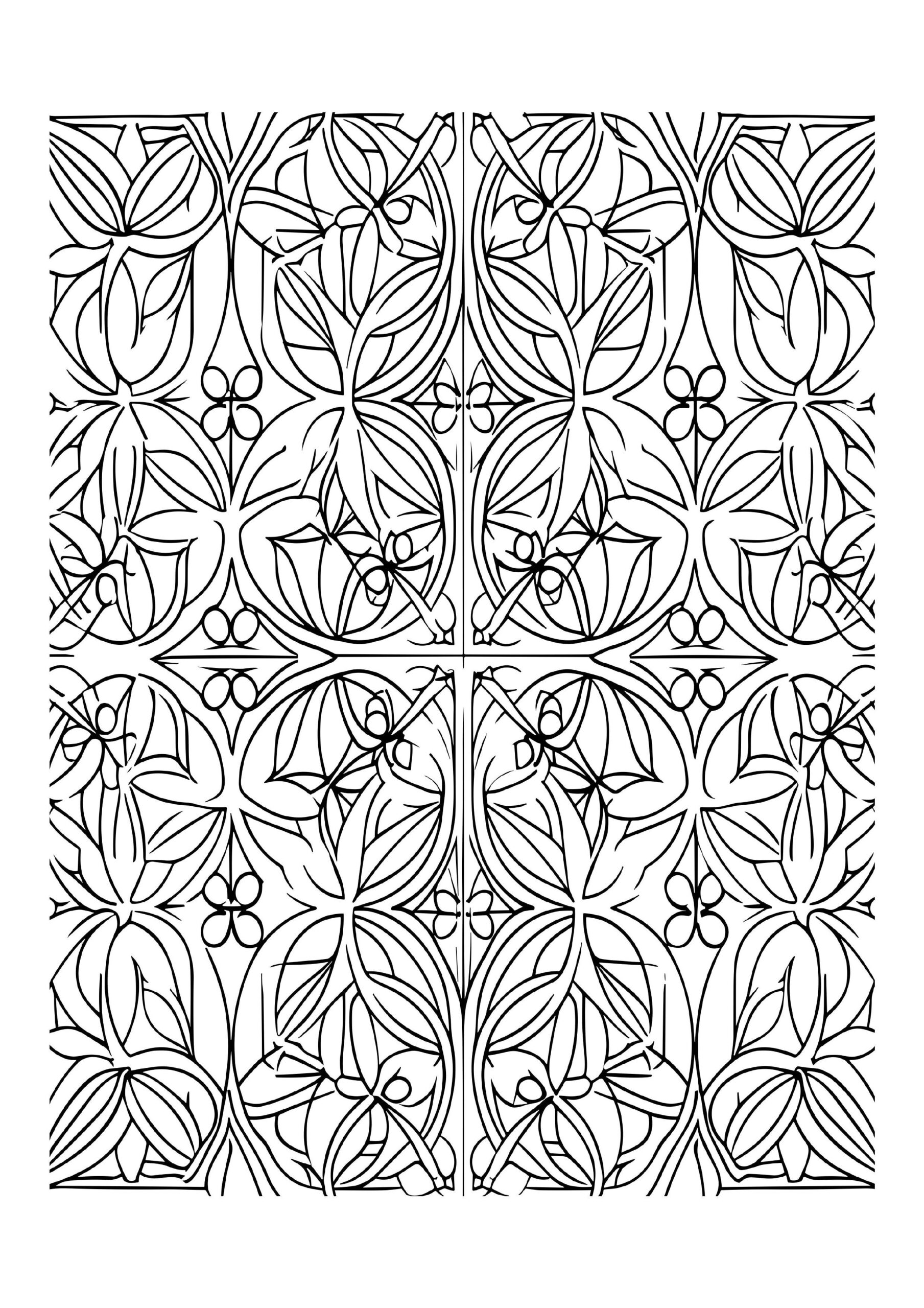 Arabesque Coloring Pages for Relaxation I Intricate Beauty