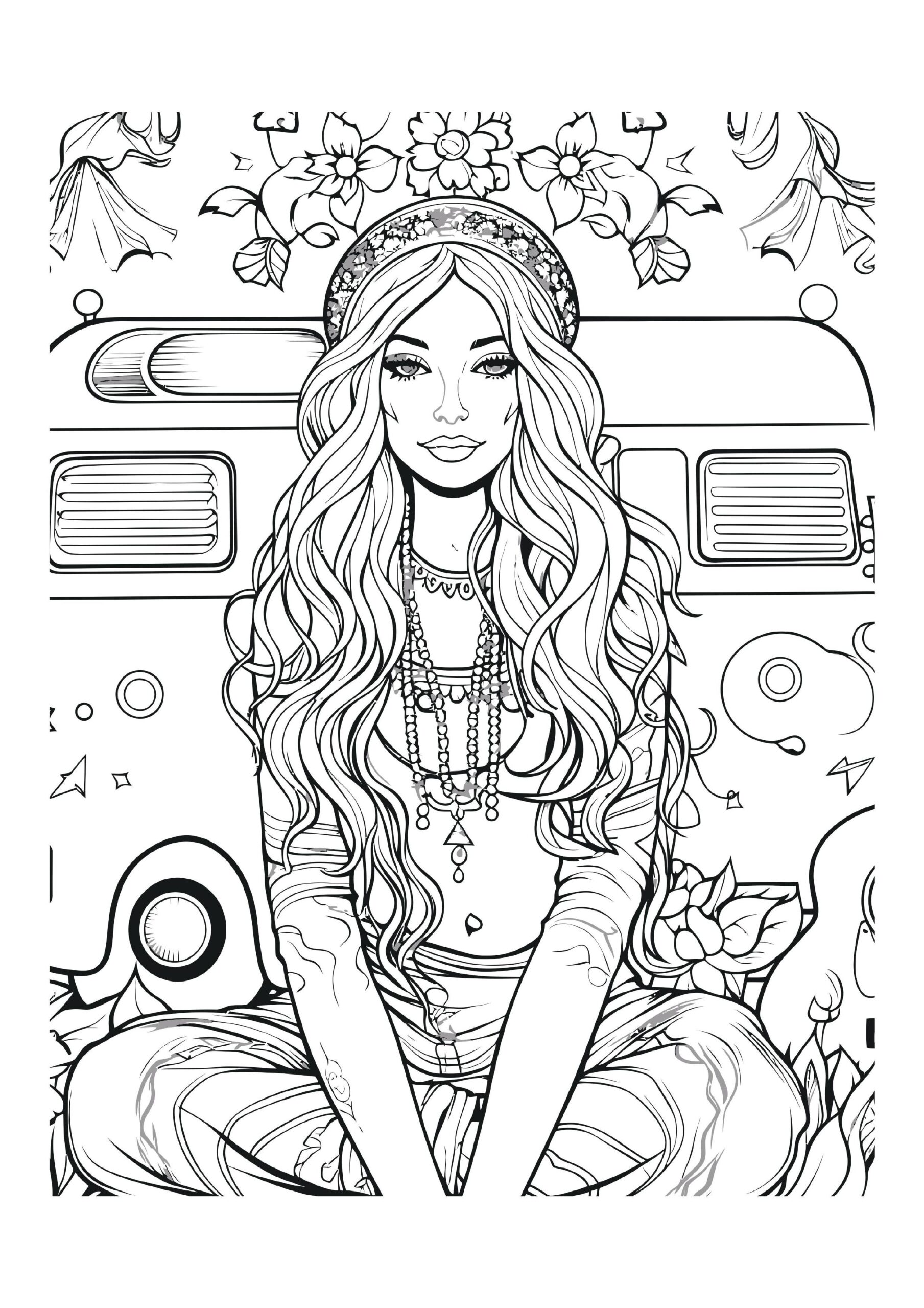 Hipster Chic Coloring Pages I Indie Inspiration
