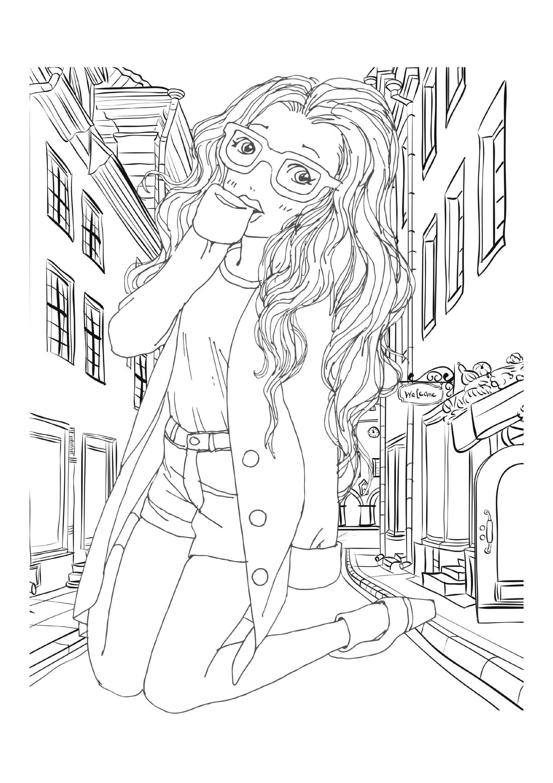 Hipster Chic Coloring Pages I Indie Inspiration