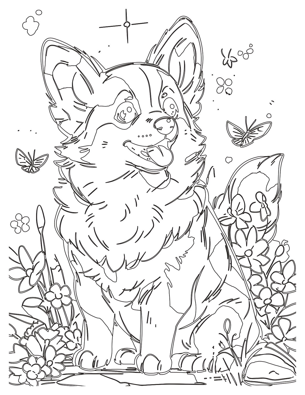 Corgi Cutie Coloring Pages Collection I Pawsitively Charming