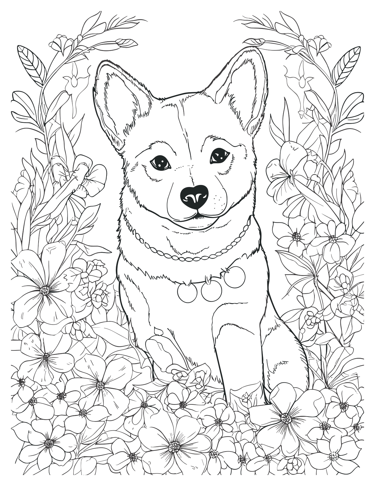 Corgi Cutie Coloring Pages Collection I Pawsitively Charming
