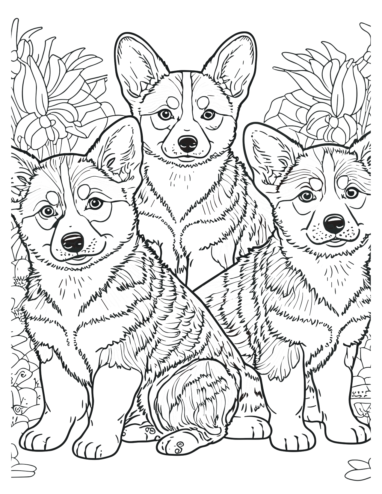 Corgi Cutie Coloring Pages Collection I Pawsitively Charming