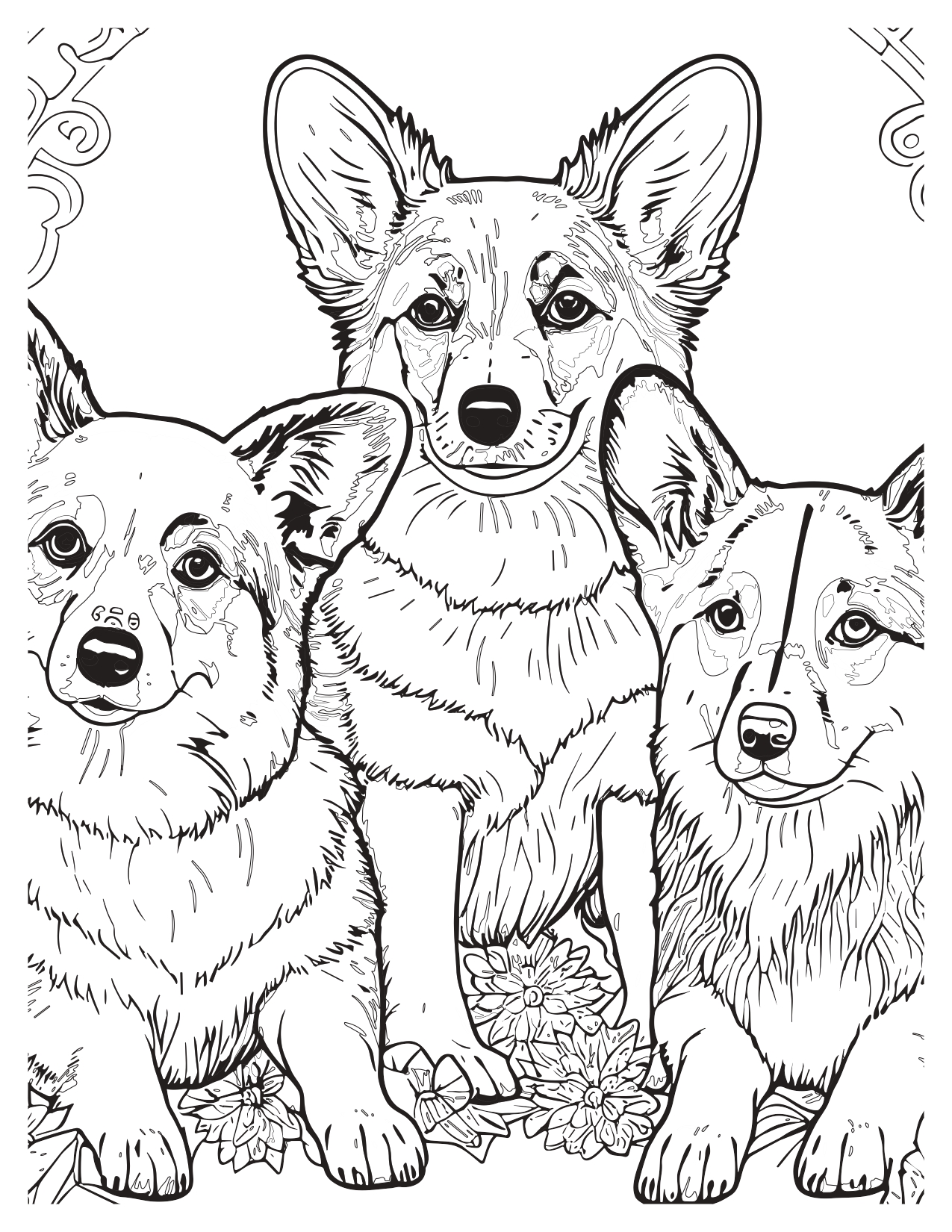 Corgi Cutie Coloring Pages Collection I Pawsitively Charming