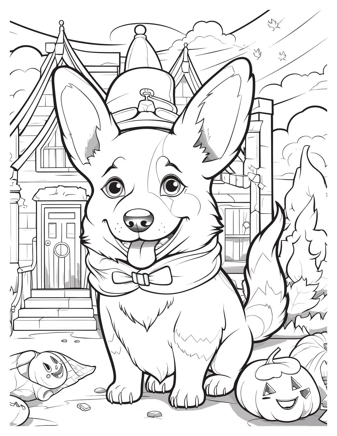 Corgi Cutie Coloring Pages Collection I Pawsitively Charming