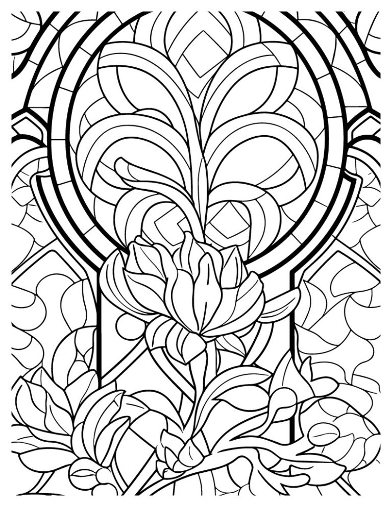 Art Nouveau Delight Coloring Pages I Elegant Era