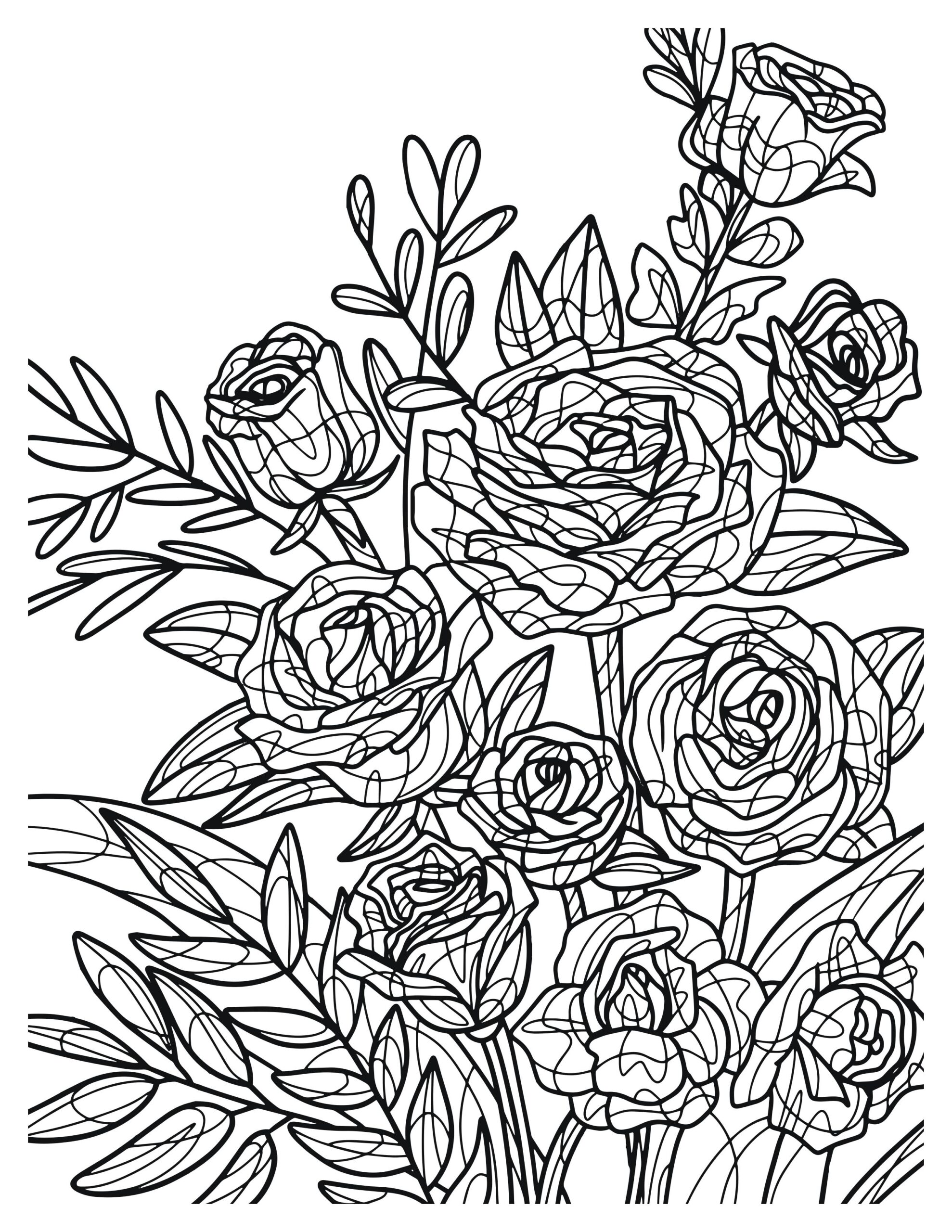 Blooming Rose Coloring Pages Collection I Garden Beauty