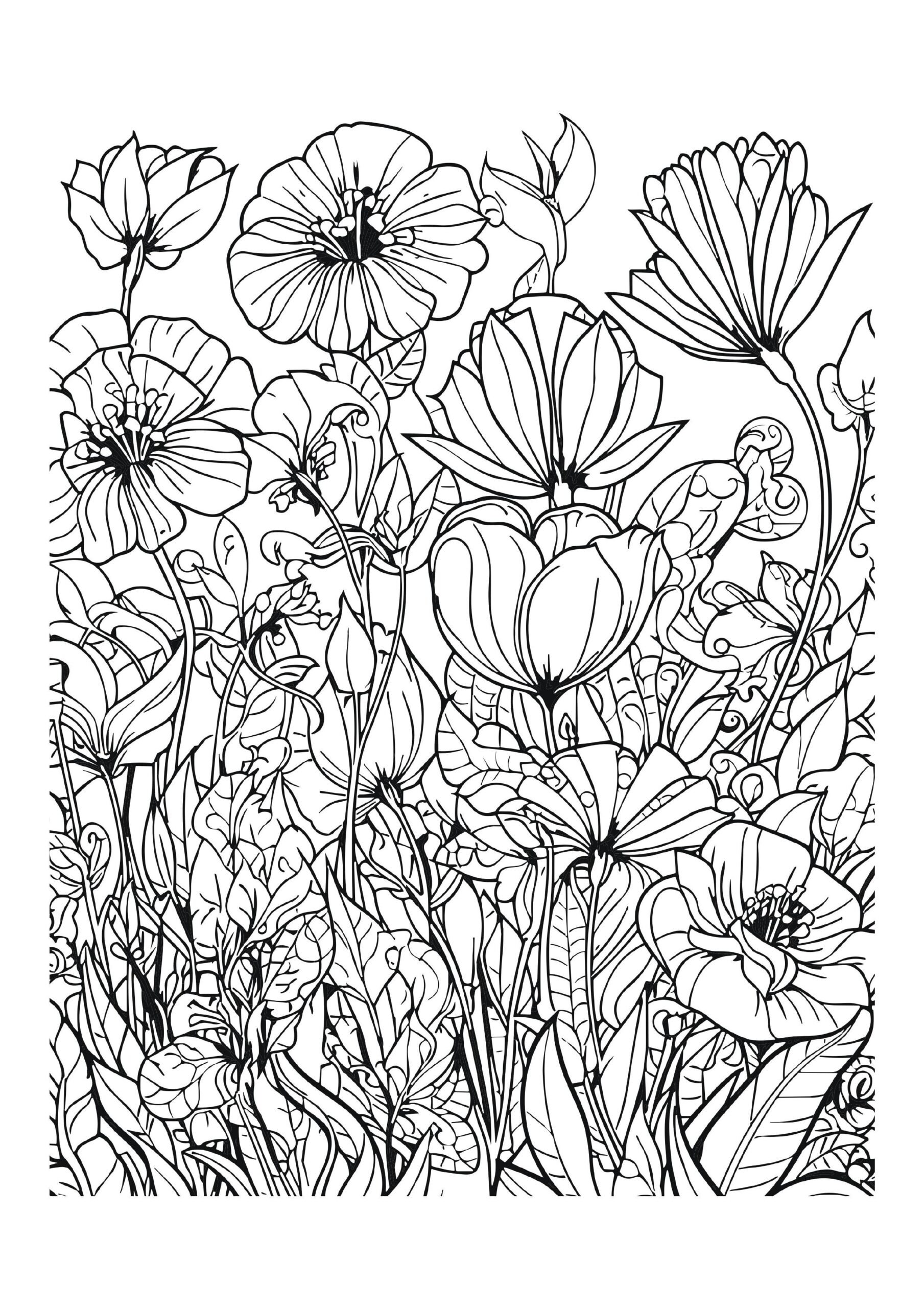 Wildflower Meadow Coloring Pages Collection I Meadow Magic
