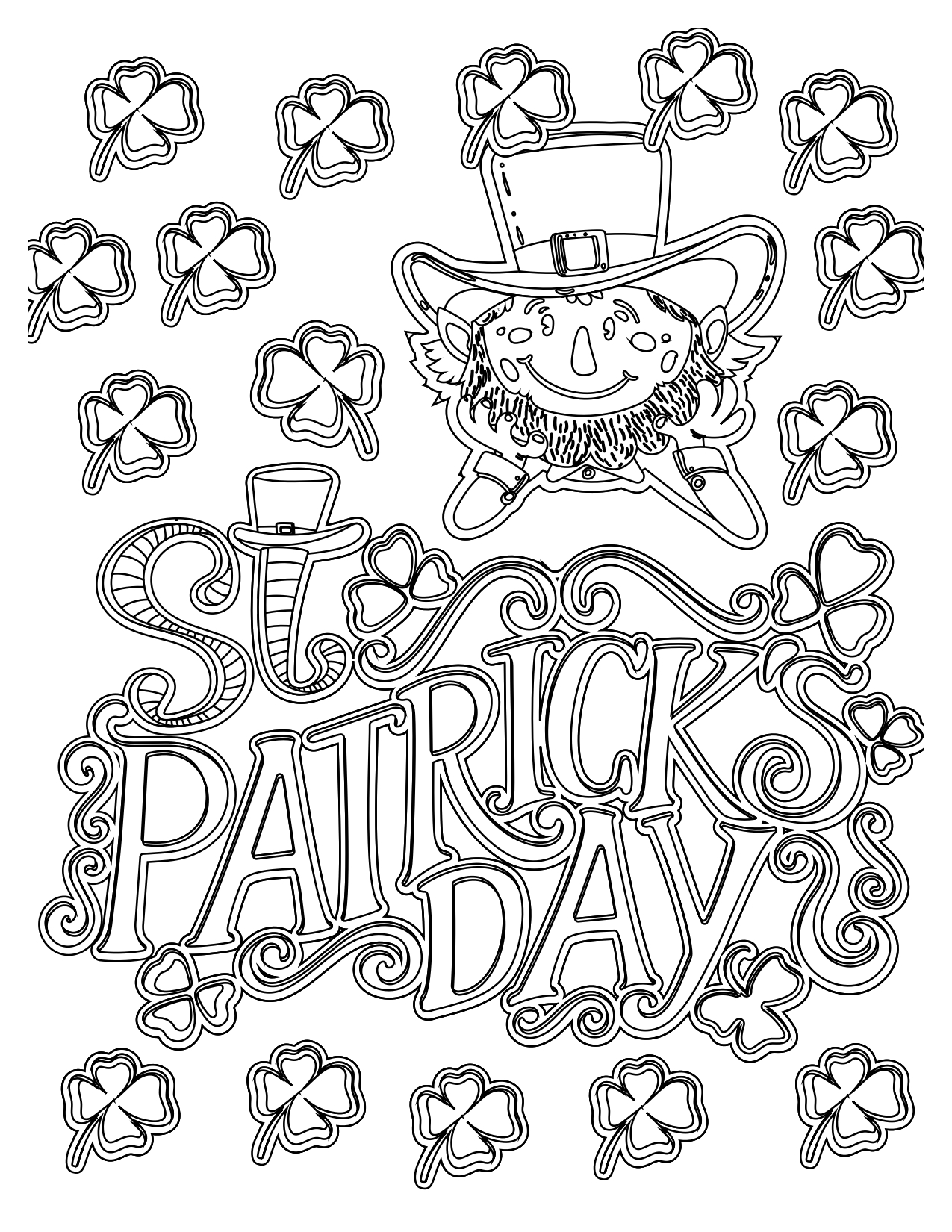St. Patrick’s Day Coloring Pages I Luck of the Irish
