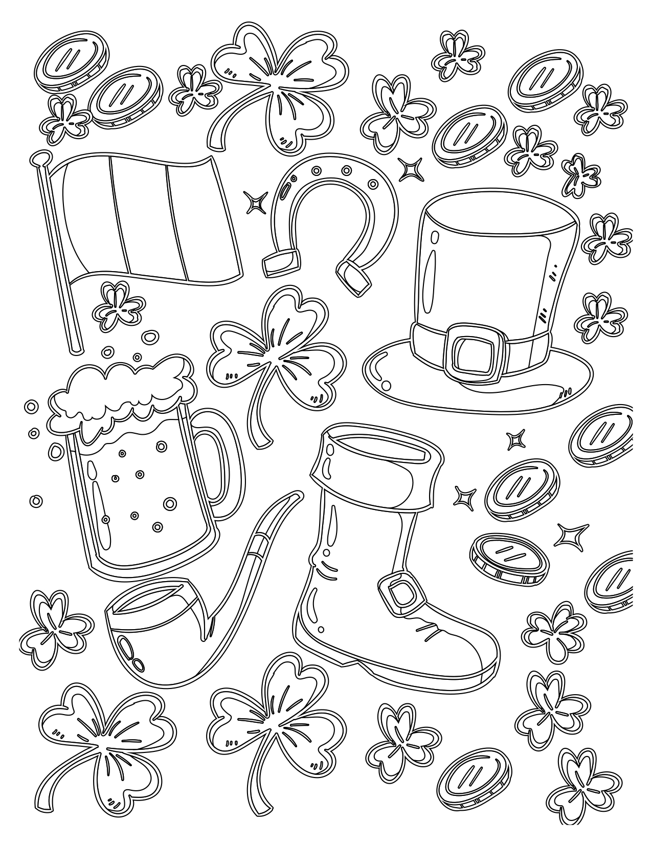 St. Patrick’s Day Coloring Pages I Luck of the Irish
