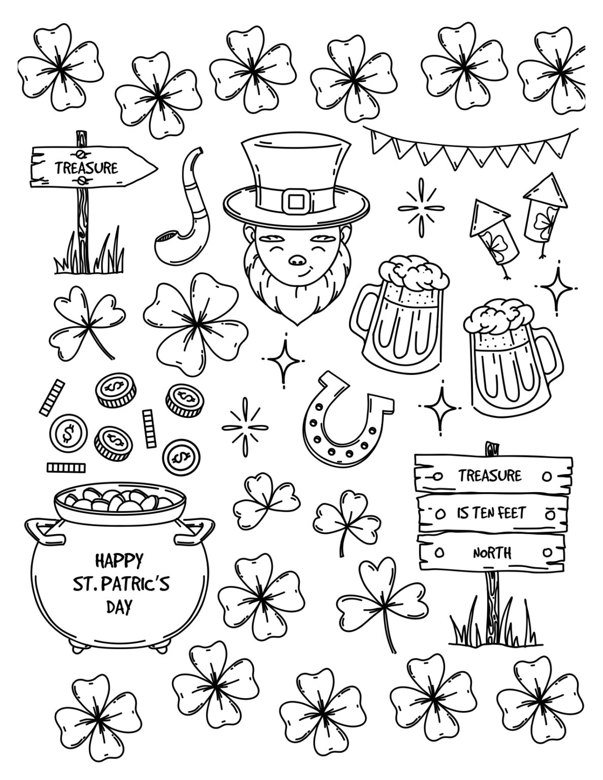 St. Patrick’s Day Coloring Pages I Luck of the Irish