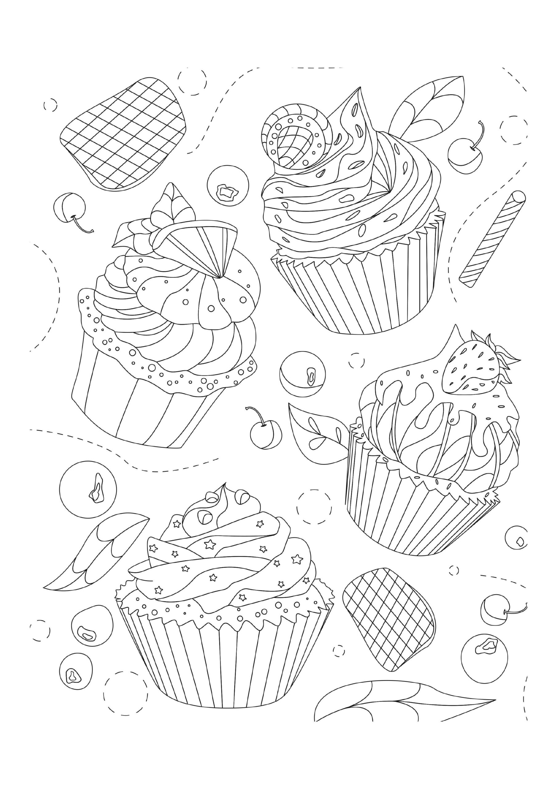 Fancy Food Delight Coloring Pages Collection I Gourmet Gallery