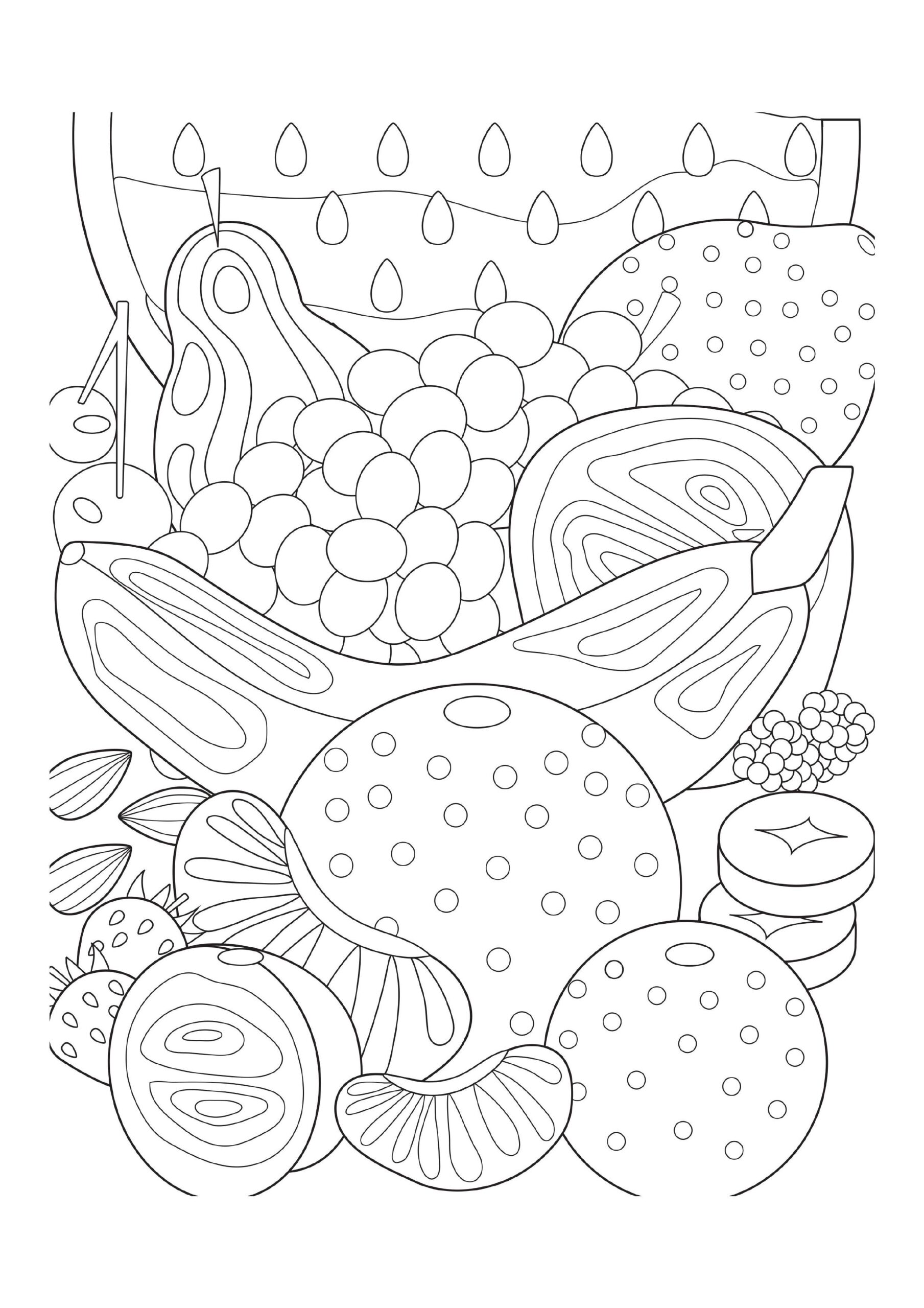 Fancy Food Delight Coloring Pages Collection I Gourmet Gallery