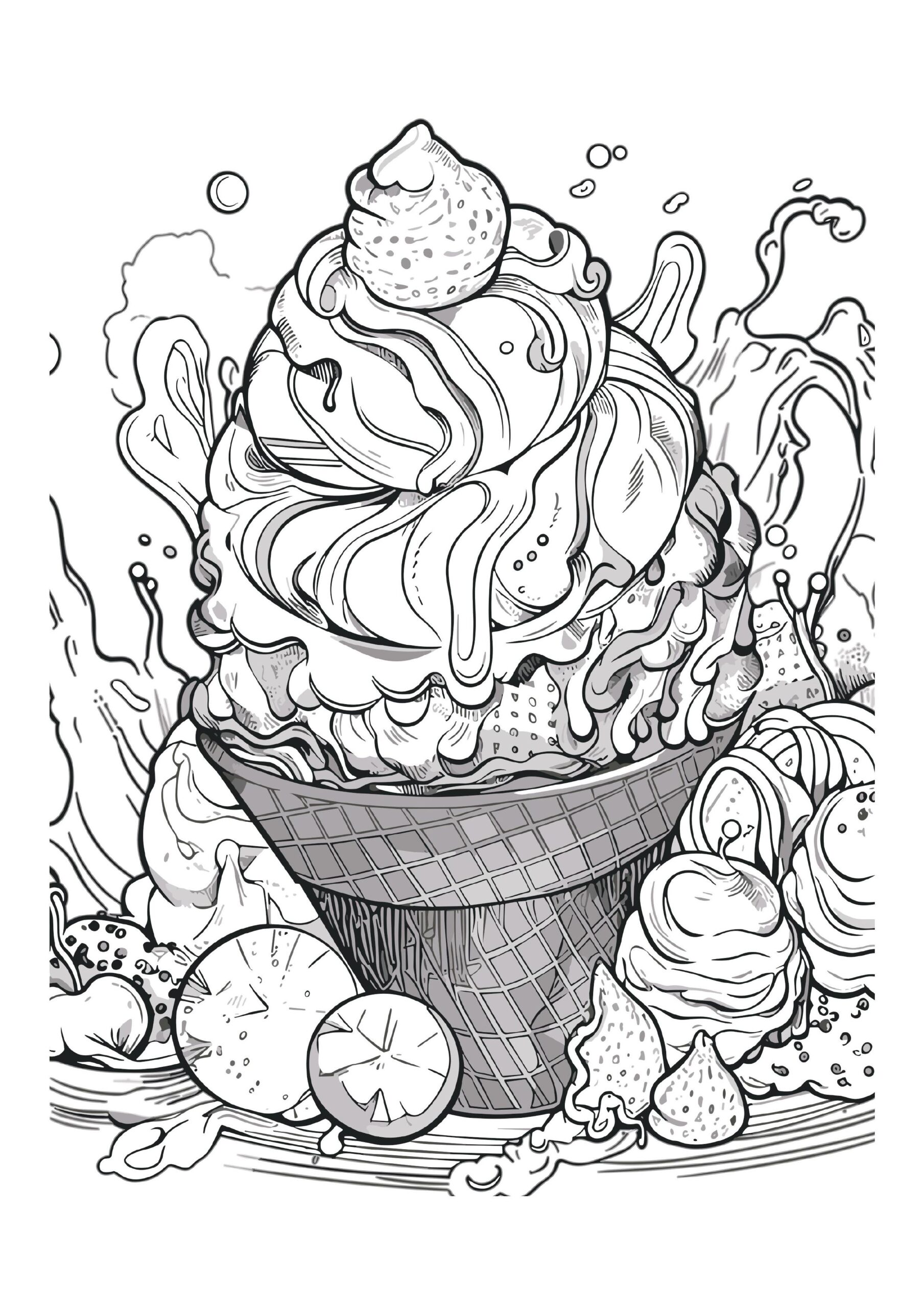 Fancy Food Delight Coloring Pages Collection I Gourmet Gallery