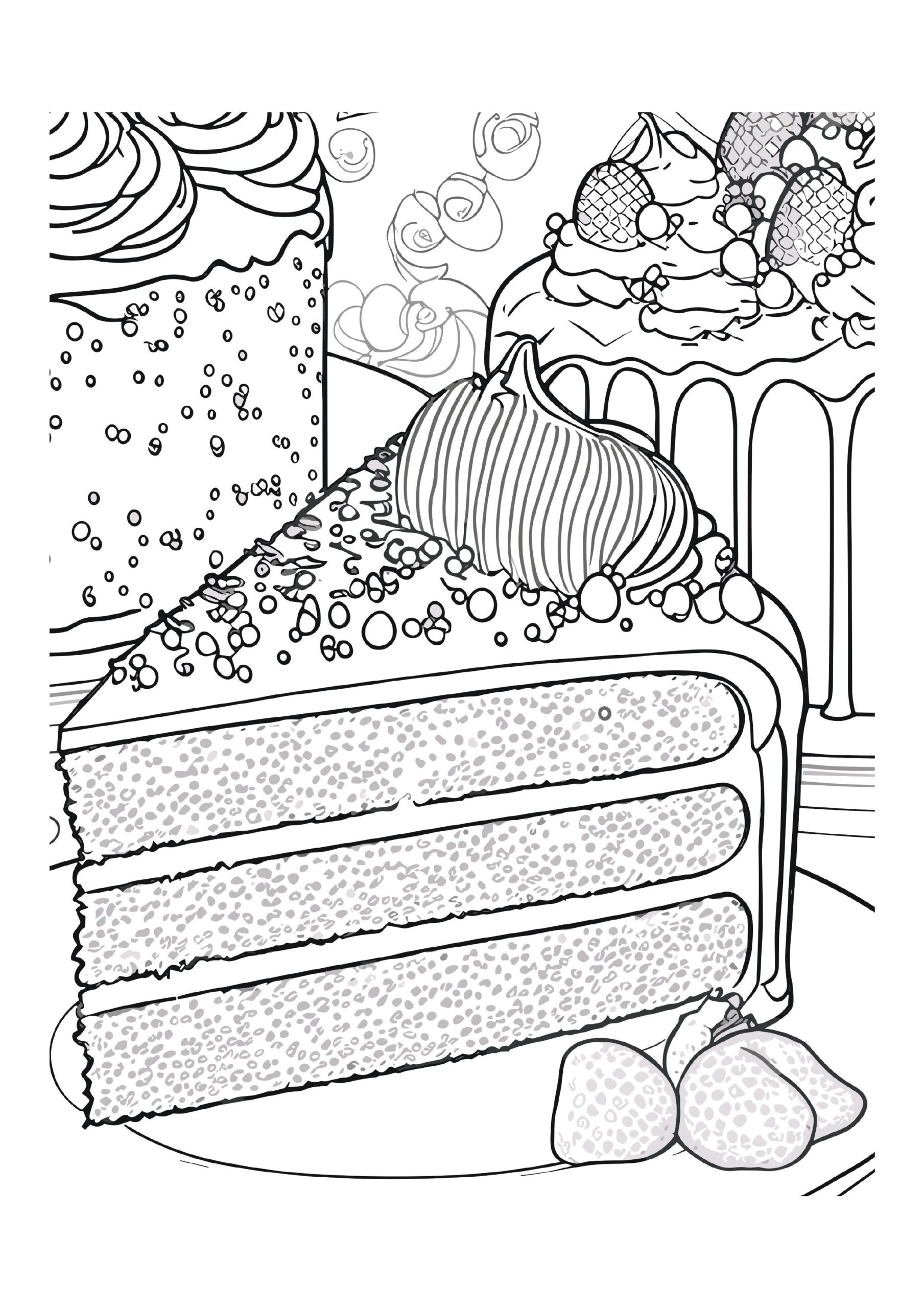 Fancy Food Delight Coloring Pages Collection I Gourmet Gallery