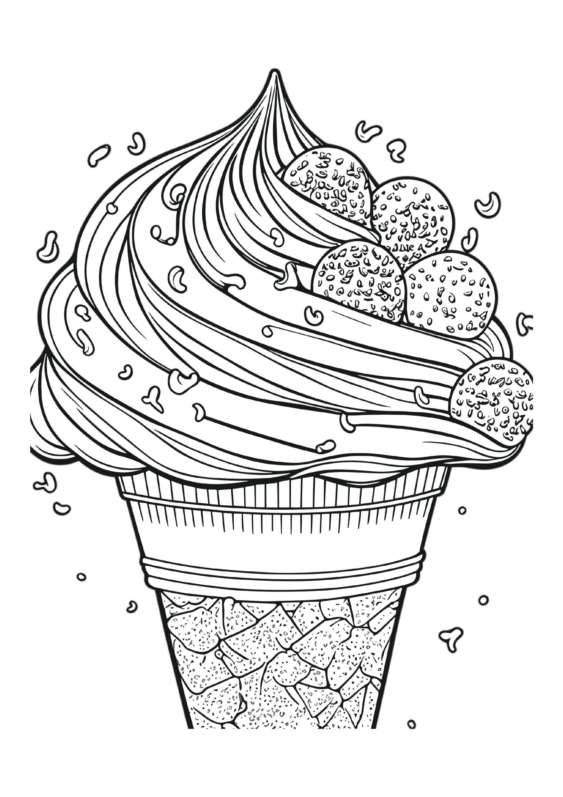 Fancy Food Delight Coloring Pages Collection I Gourmet Gallery
