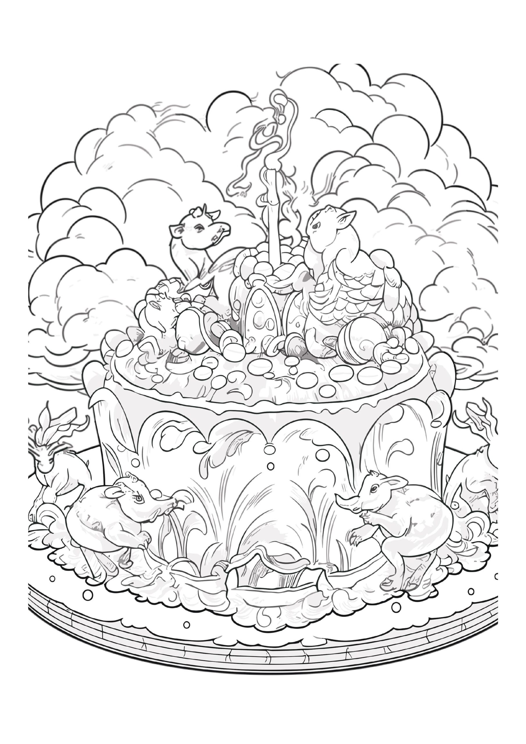 Fancy Food Delight Coloring Pages Collection I Gourmet Gallery
