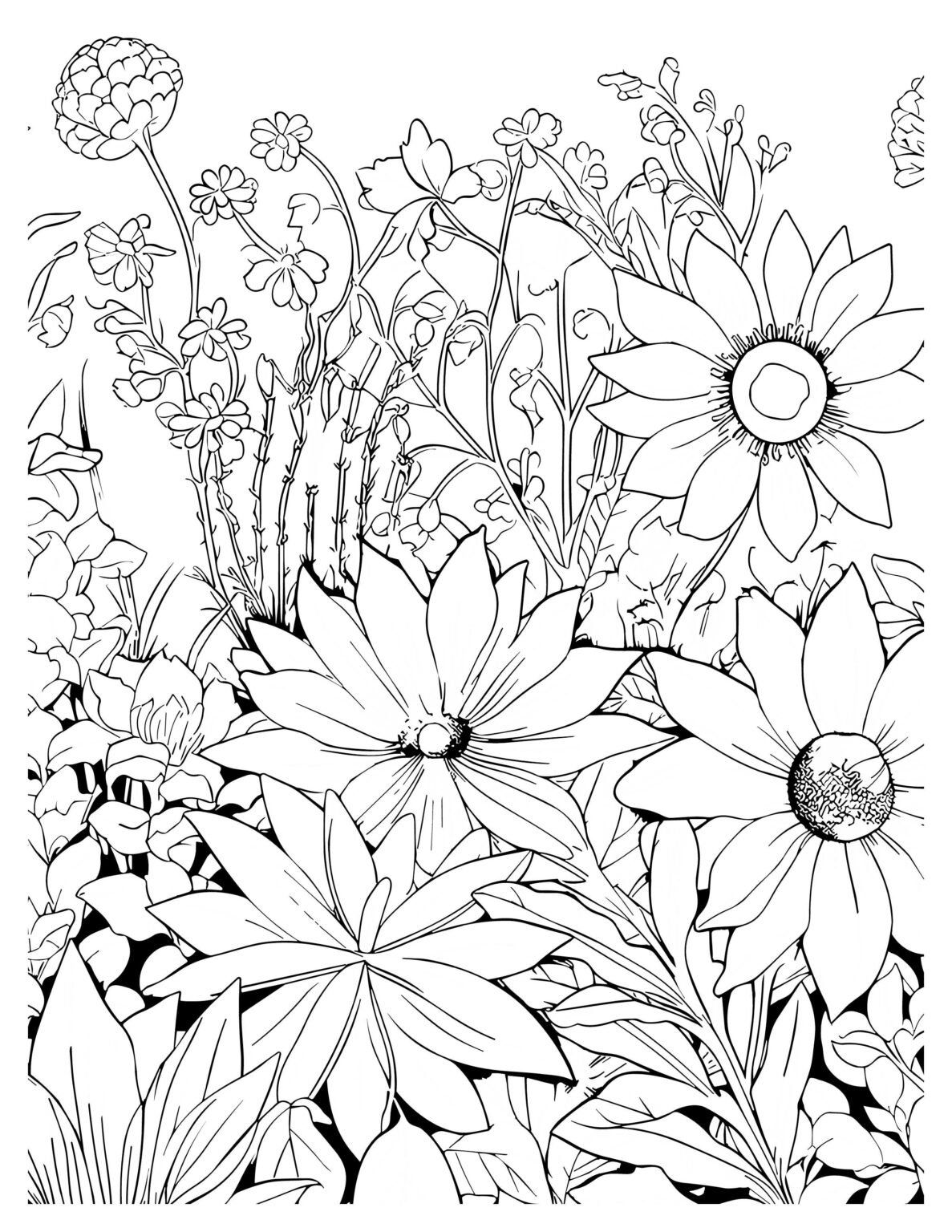 Garden Flower Coloring Pages Collection I Blooming Beauties