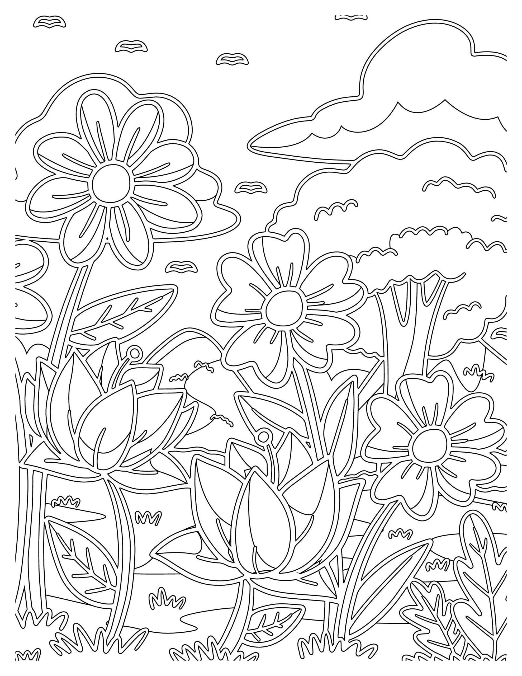 Garden Flower Coloring Pages Collection I Blooming Beauties