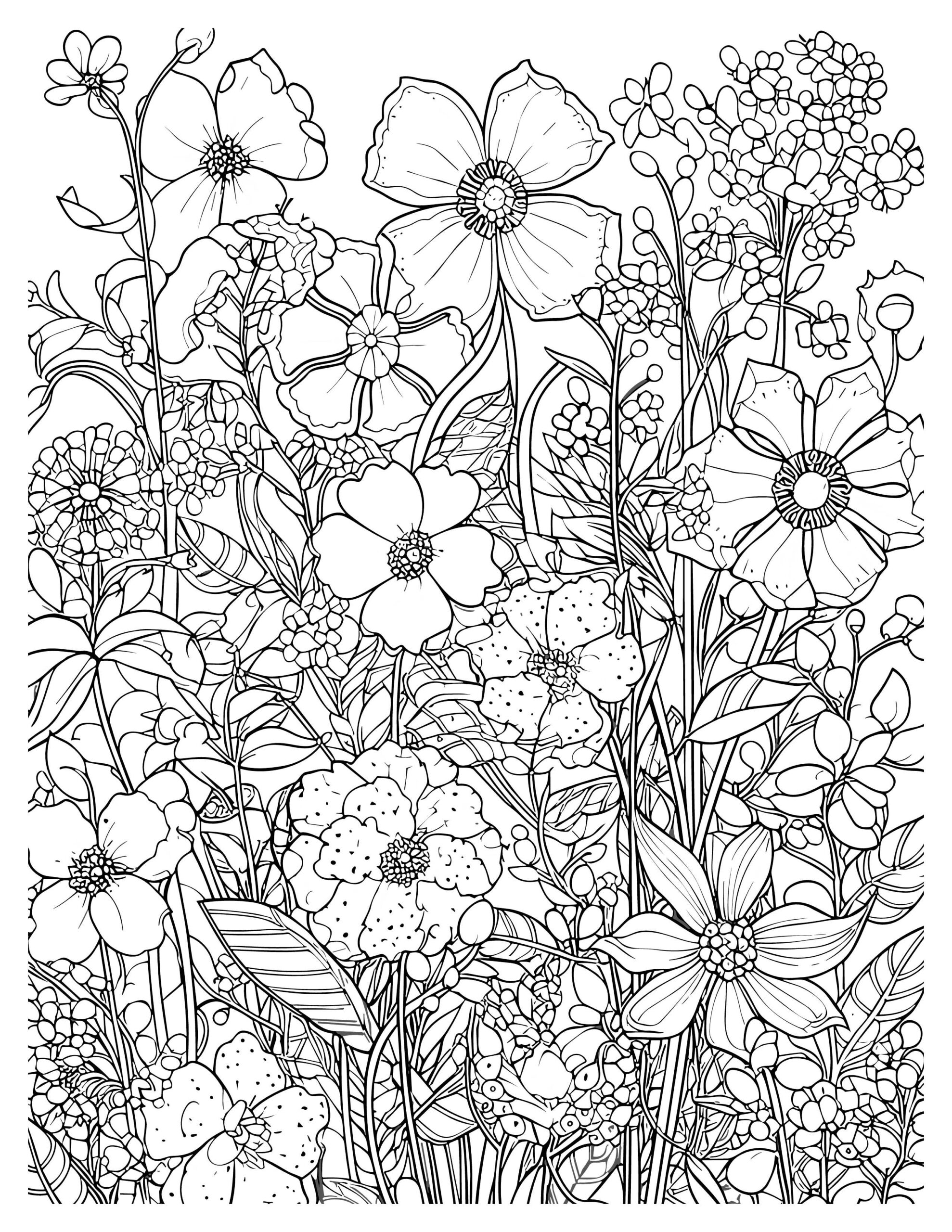 Garden Flower Coloring Pages Collection I Blooming Beauties