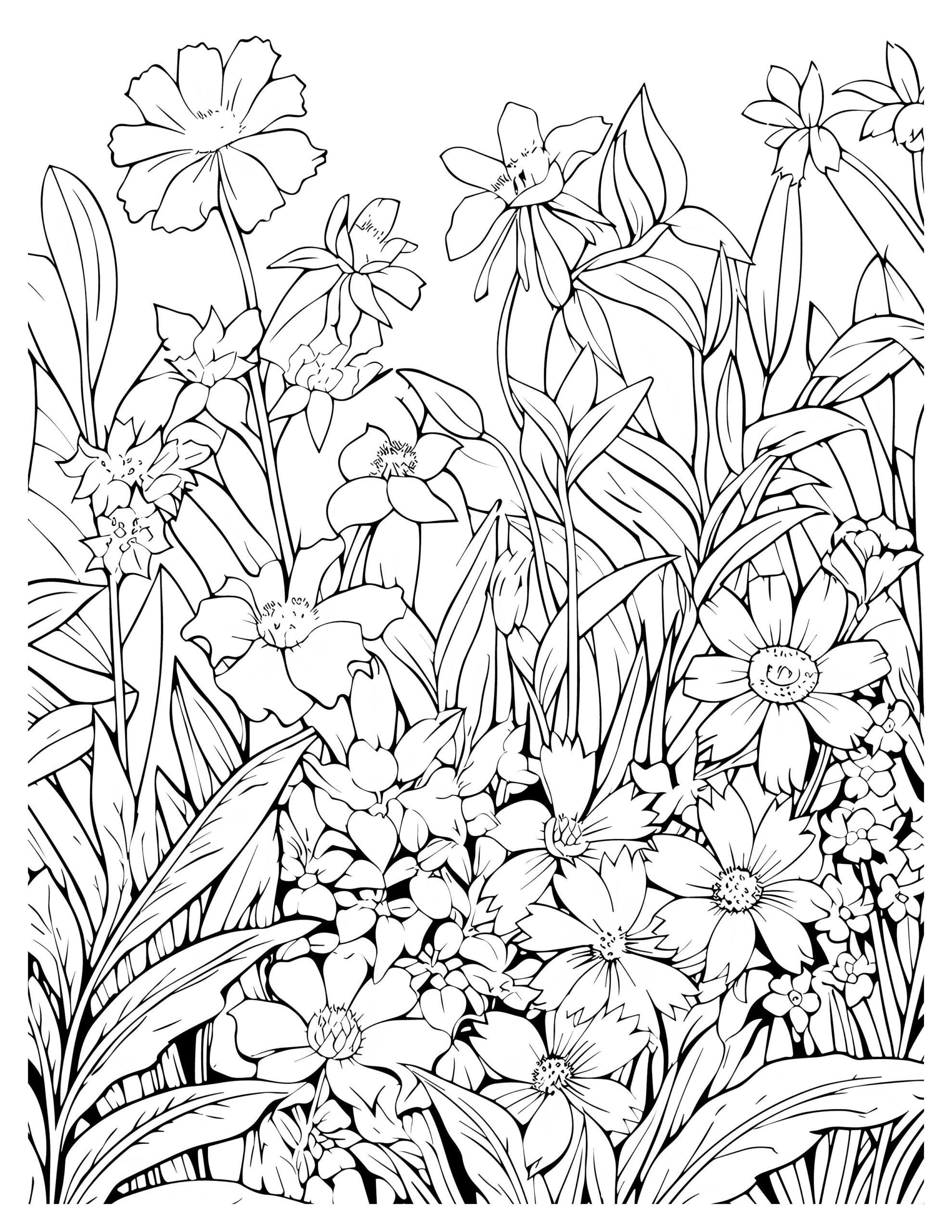 Garden Flower Coloring Pages Collection I Blooming Beauties