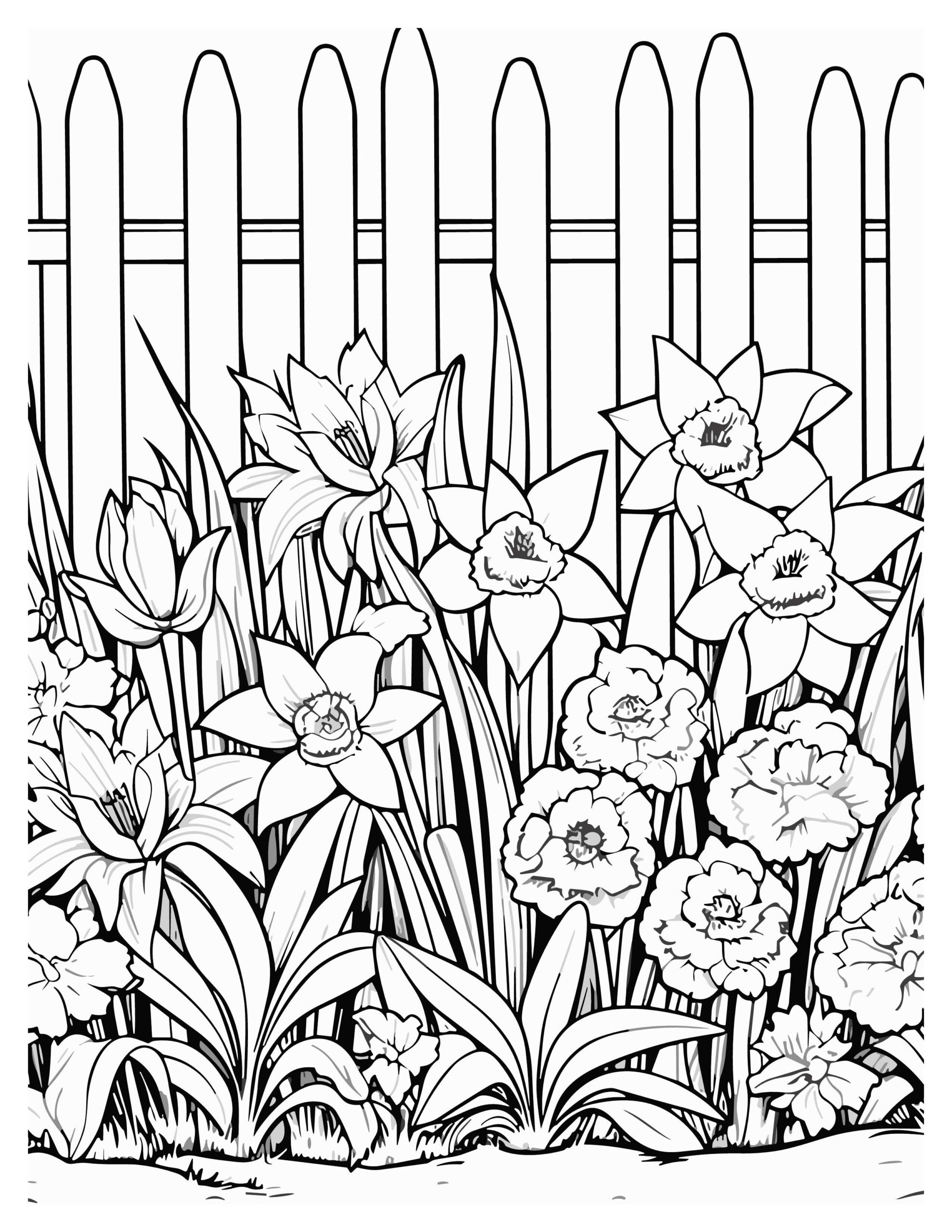 Garden Flower Coloring Pages Collection I Blooming Beauties