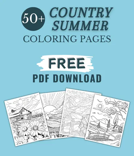 Country Summer Coloring Pages: Rustic Charm And Fun