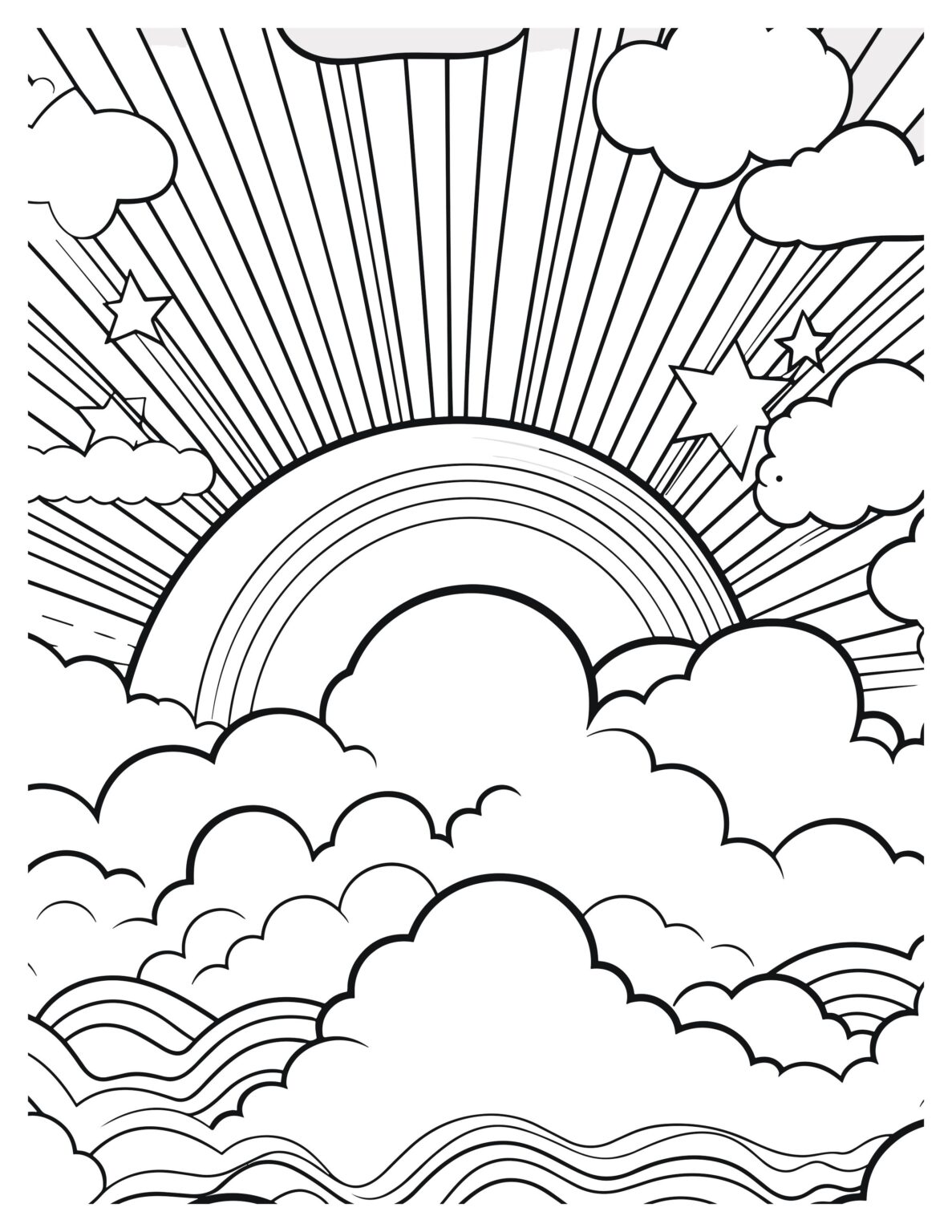 Dazzling Sunset Coloring Pages - Free Printable Art for Kids