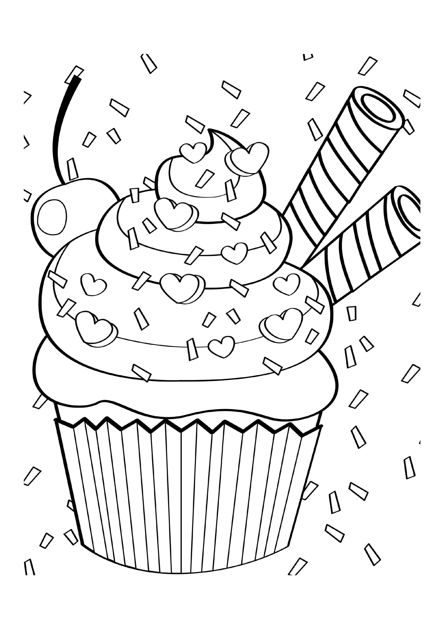 Delectable Cupcake Coloring Pages I Fun for Kids and Adults