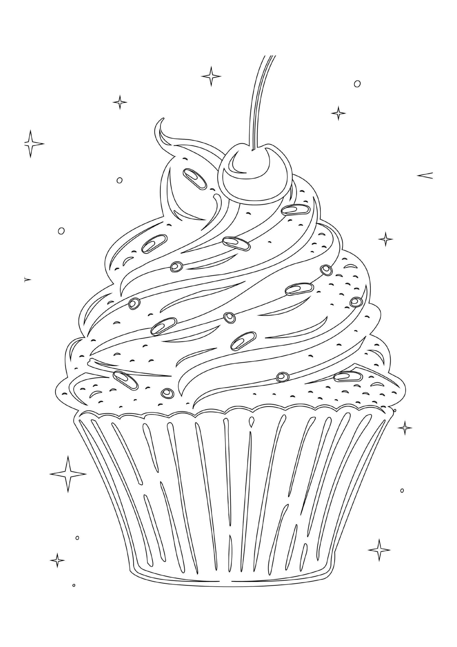 Delectable Cupcake Coloring Pages I Fun for Kids and Adults