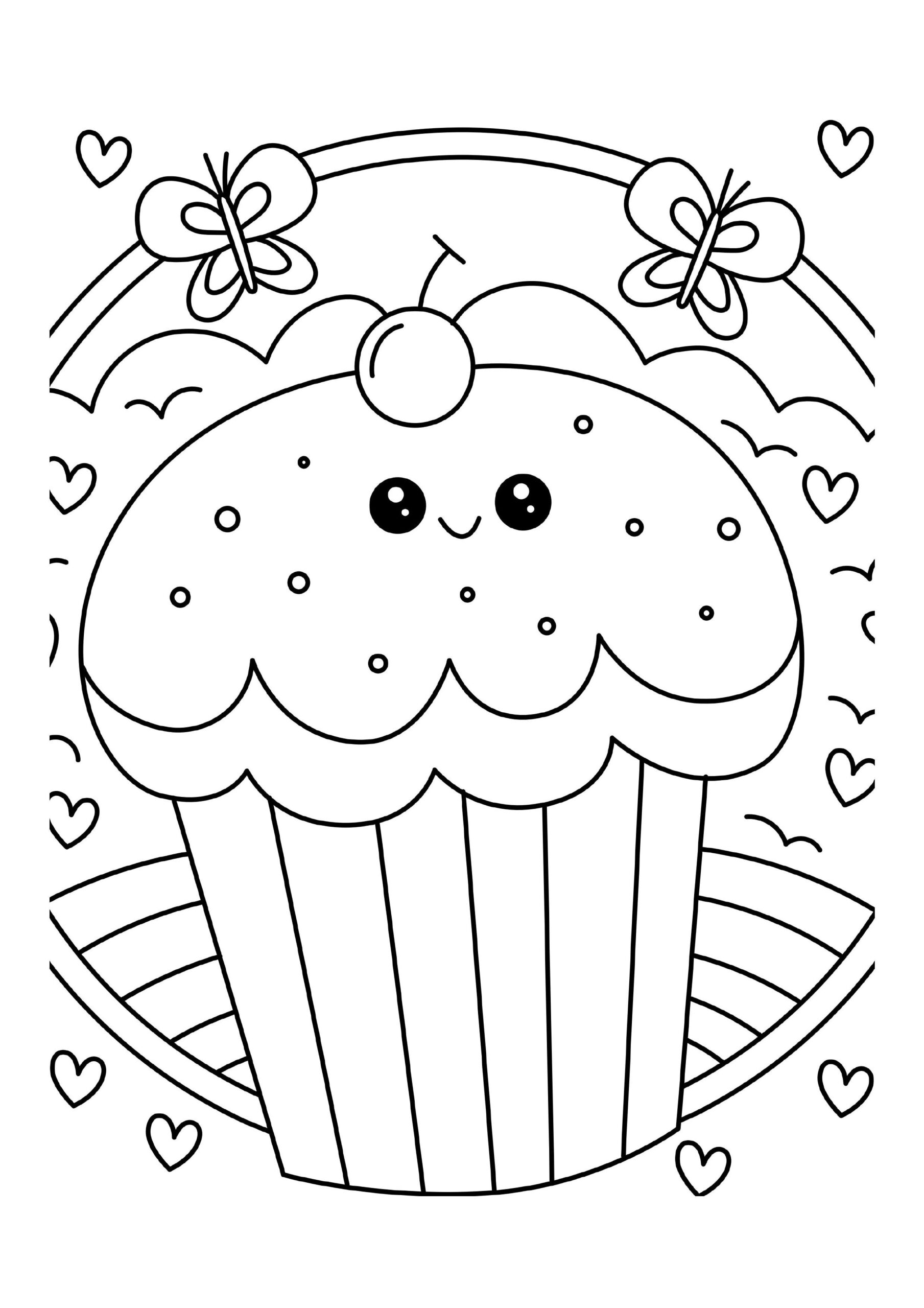 Delectable Cupcake Coloring Pages I Fun for Kids and Adults