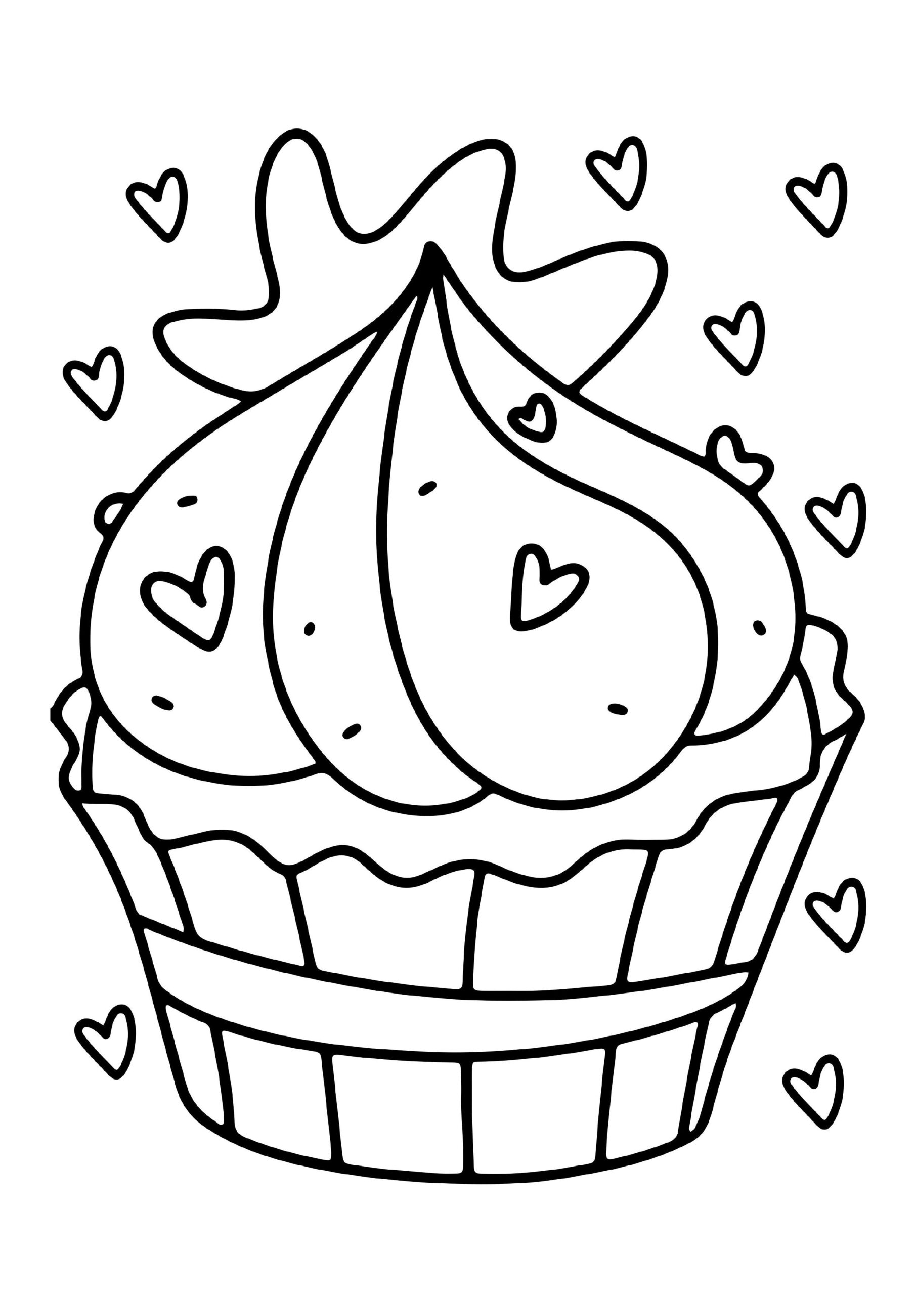 Delectable Cupcake Coloring Pages I Fun for Kids and Adults
