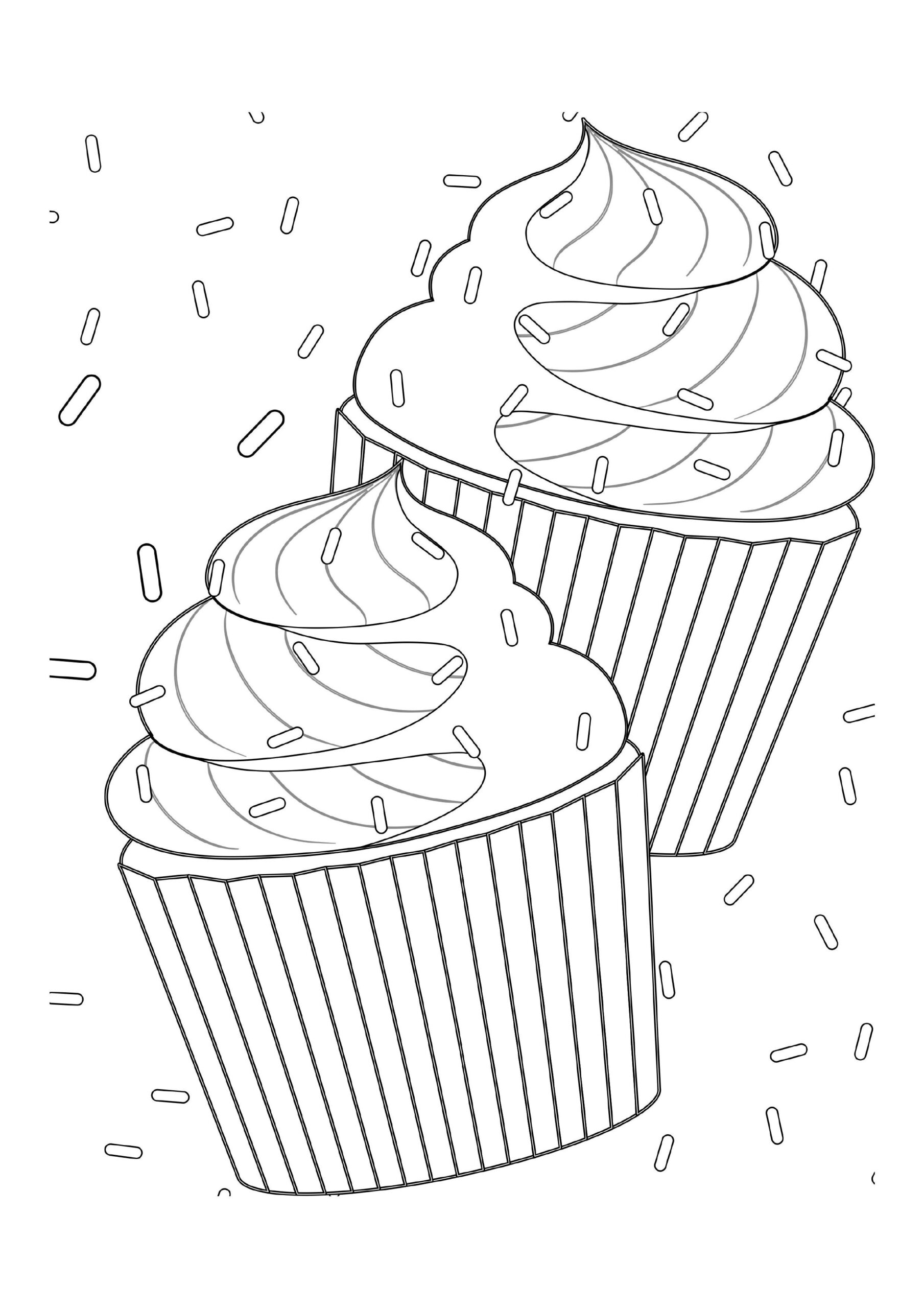 Delectable Cupcake Coloring Pages I Fun for Kids and Adults
