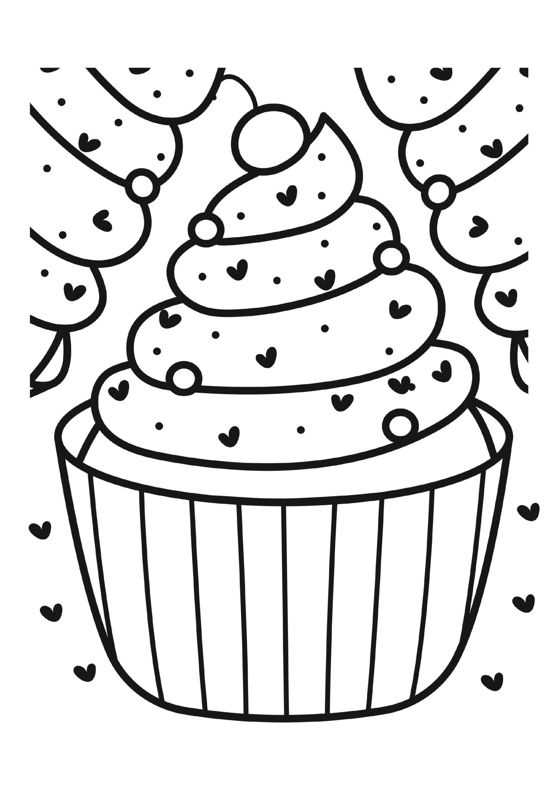 Delectable Cupcake Coloring Pages I Fun for Kids and Adults