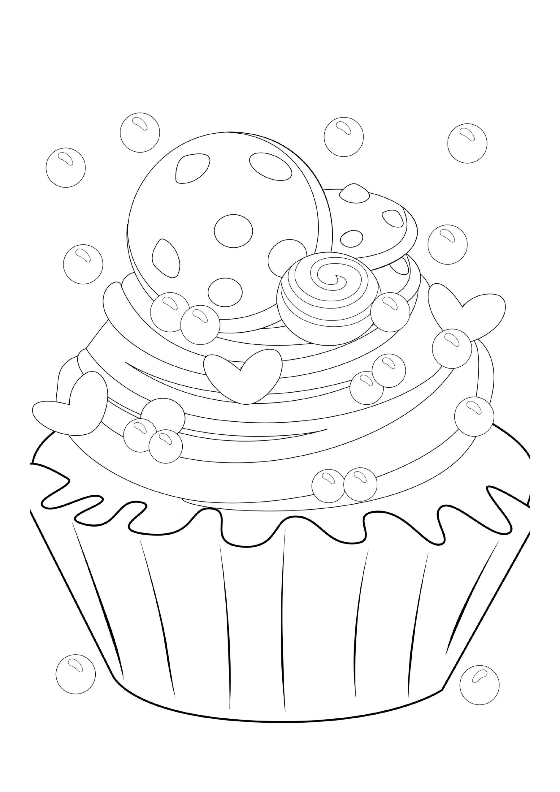 Delectable Cupcake Coloring Pages I Fun for Kids and Adults