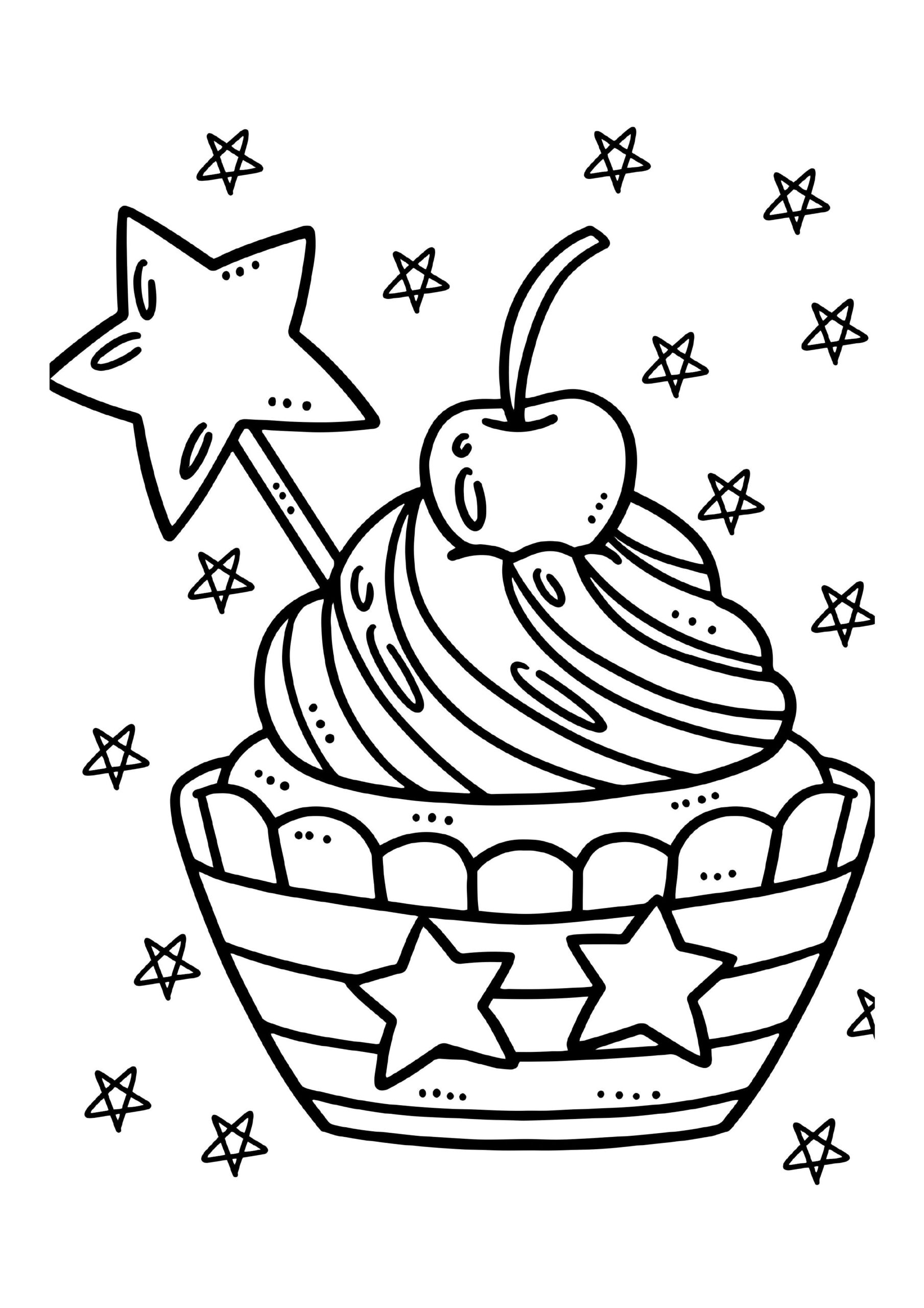 Delectable Cupcake Coloring Pages I Fun for Kids and Adults