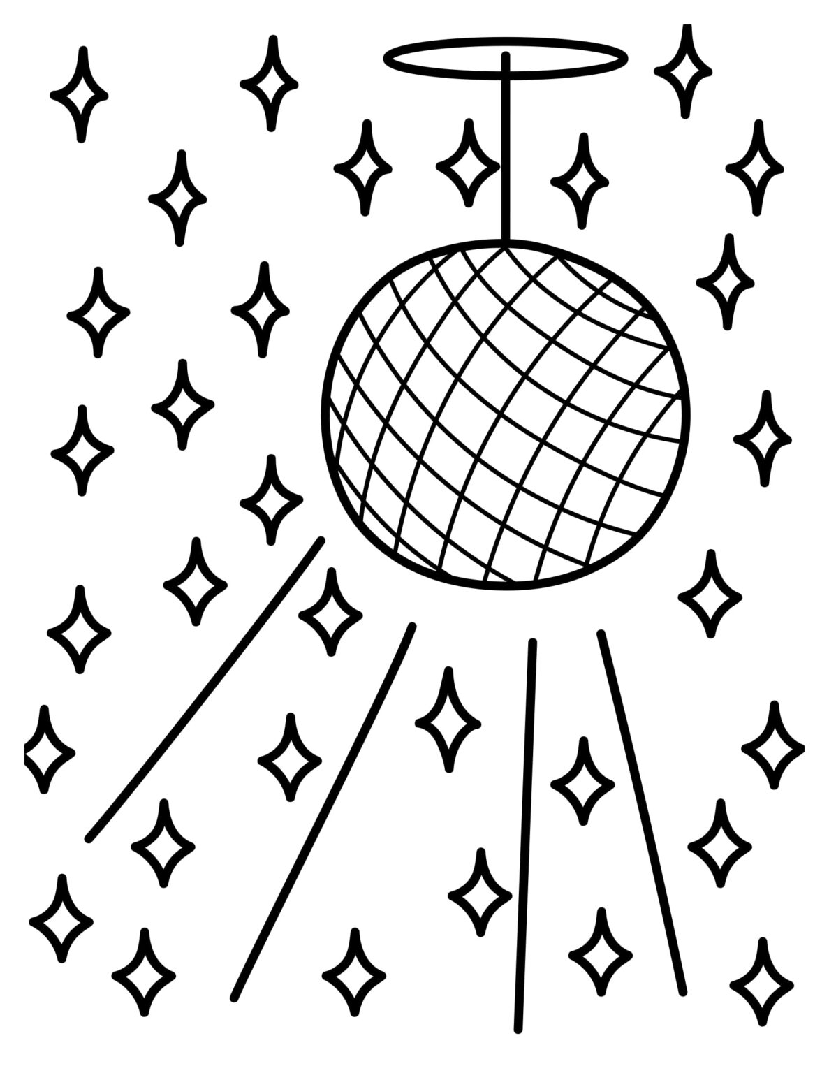 Funky 70s Coloring Pages Groovy Retro Art for All Ages