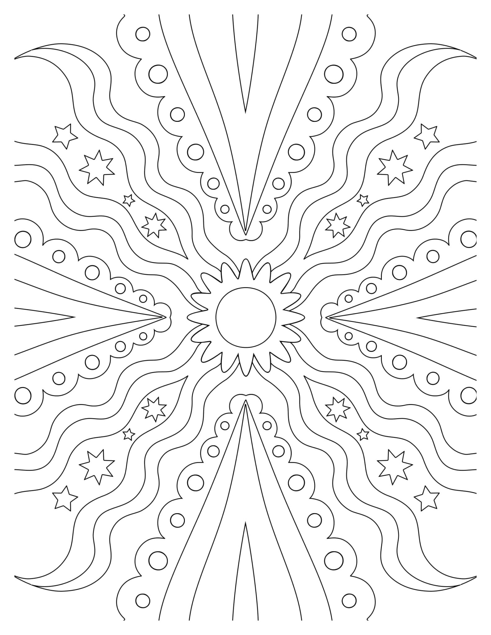 Funky 70s Coloring Pages Groovy Retro Art for All Ages