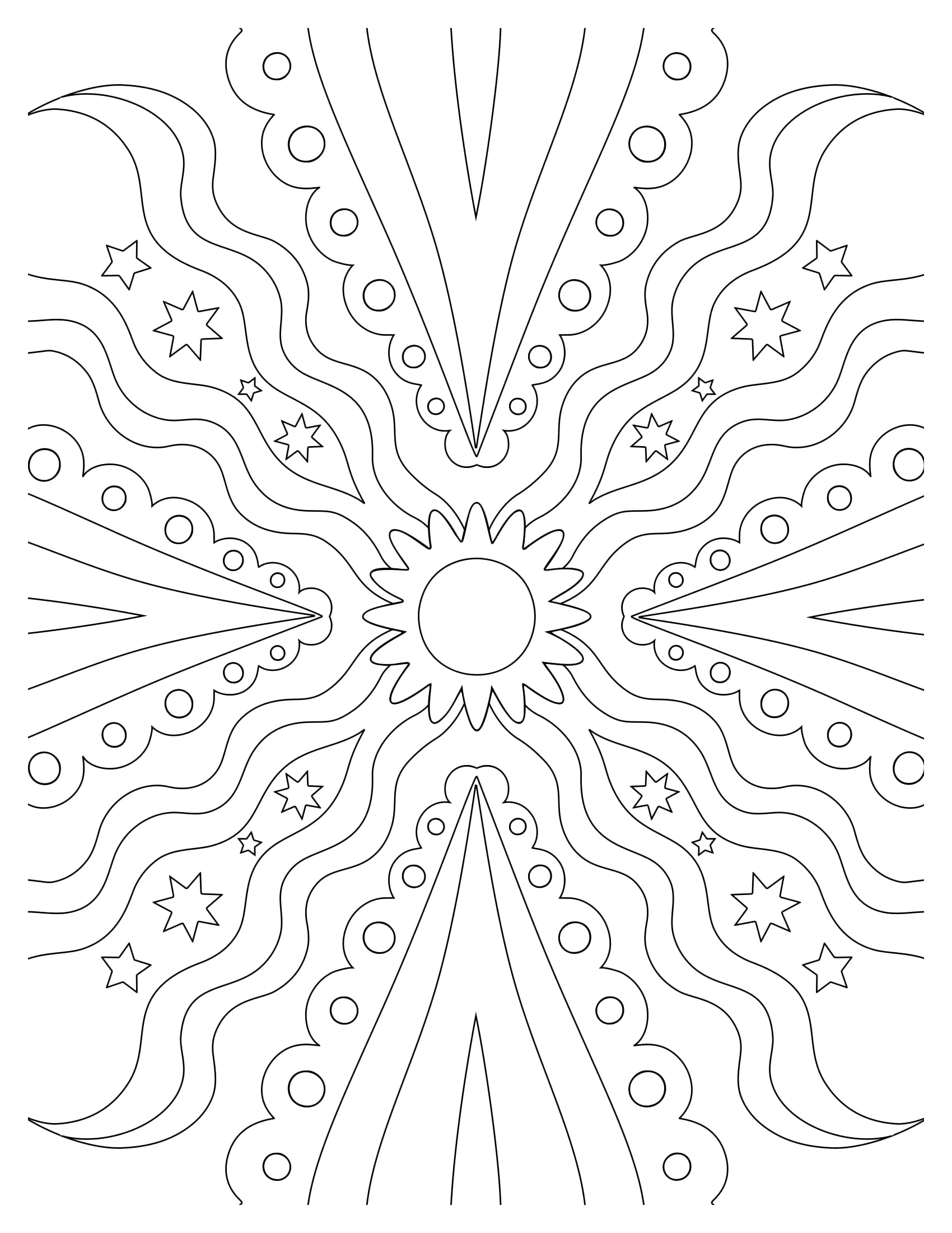 Funky 70s Coloring Pages Groovy Retro Art for All Ages